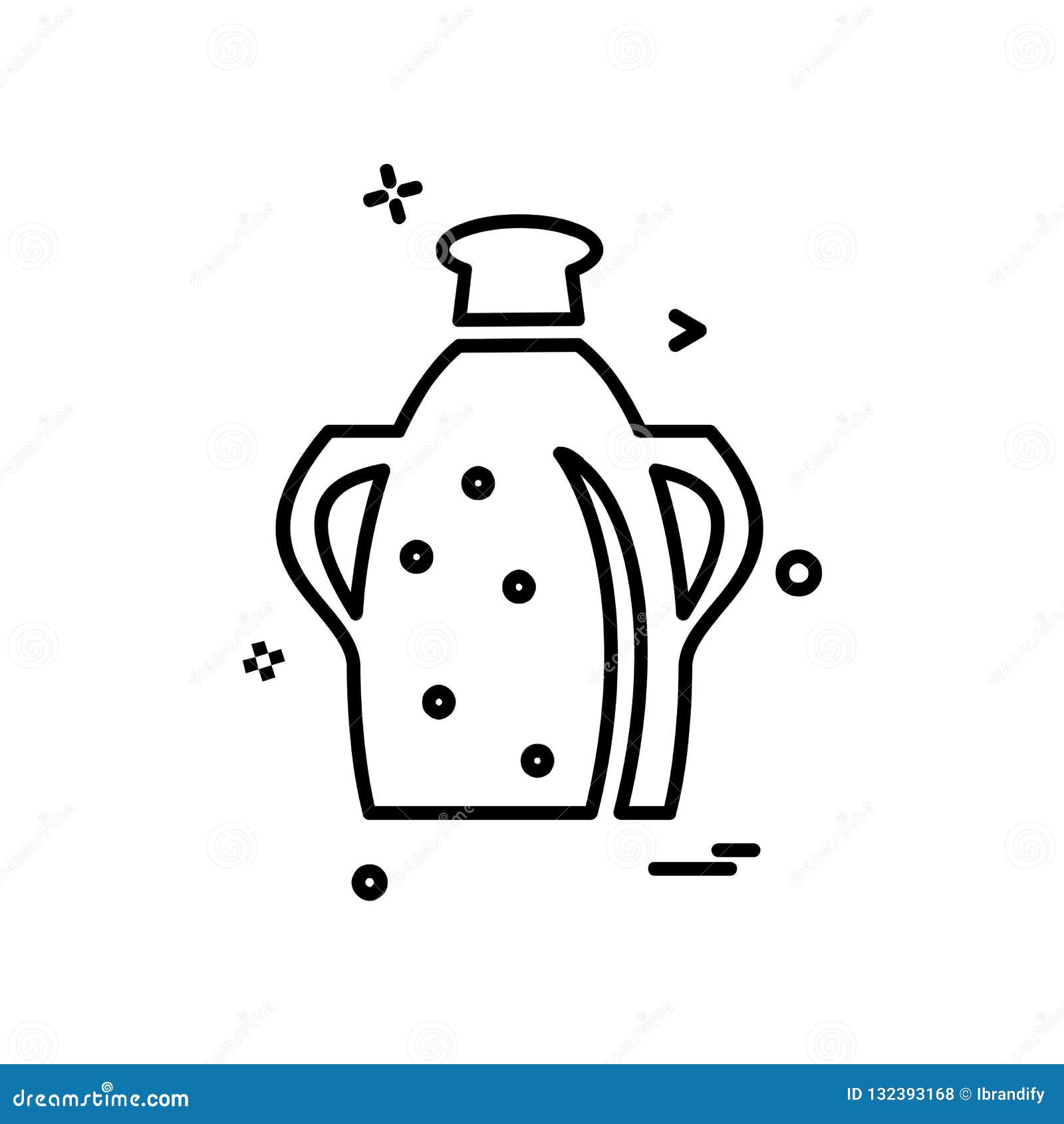 Jug icon design vector stock vector. Illustration of dairy - 132393168