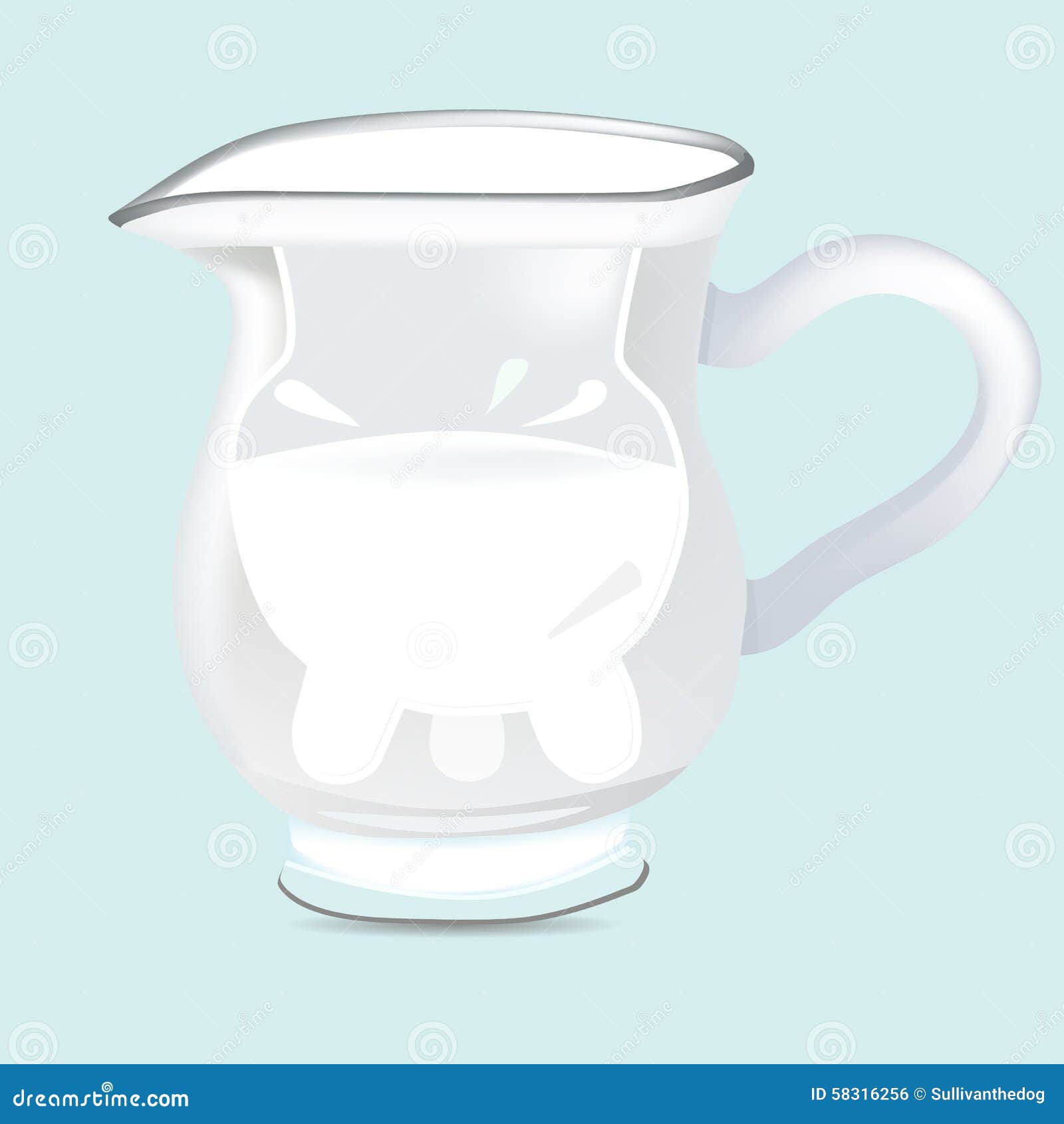 Jug of milk stock vector. Illustration of meal, dairy - 58316256