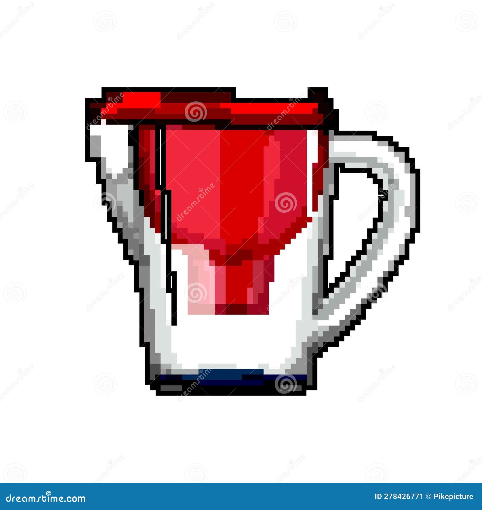 Jug Water Pitcher Game Pixel Art Vector Illustration Stock Vector ...