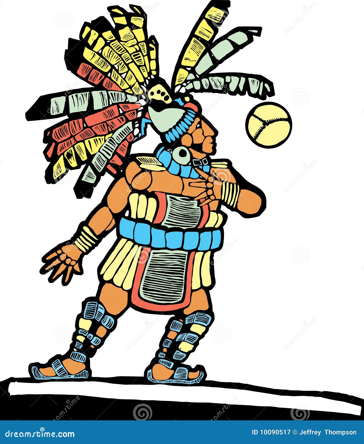 Jugador maya #1 ilustración del vector. Ilustración de acolchado - 10090517