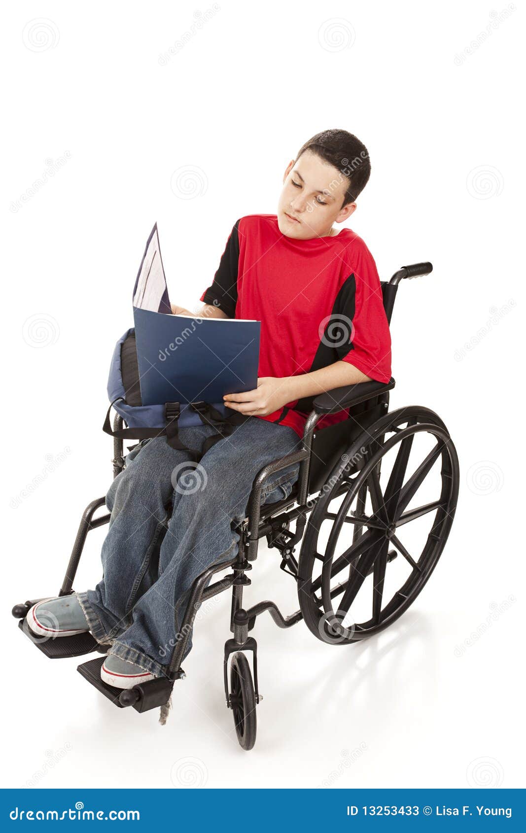 Jugendlich Junge Beim Rollstuhl-Studieren Stockbild - Bild von leute ...