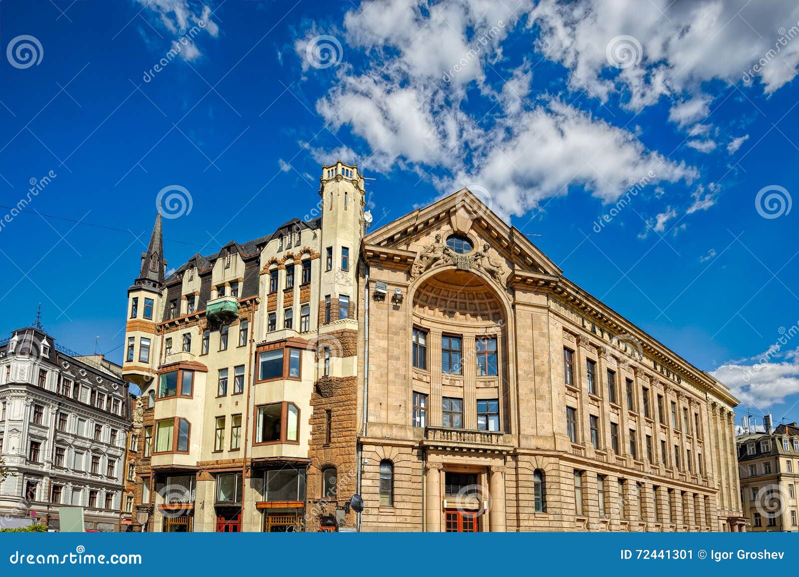 Jugendstil architecture stock image. Image of style, exterior - 72441301