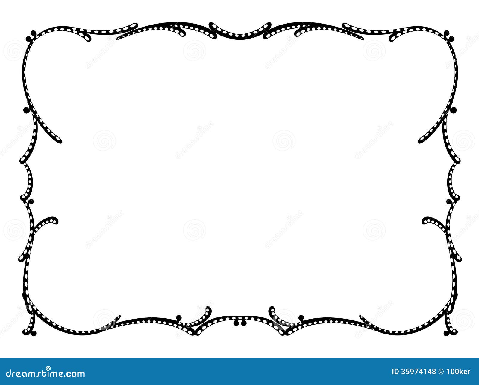 Jugendstil Zwart Sier Decoratief Kader Vector Illustratie ...