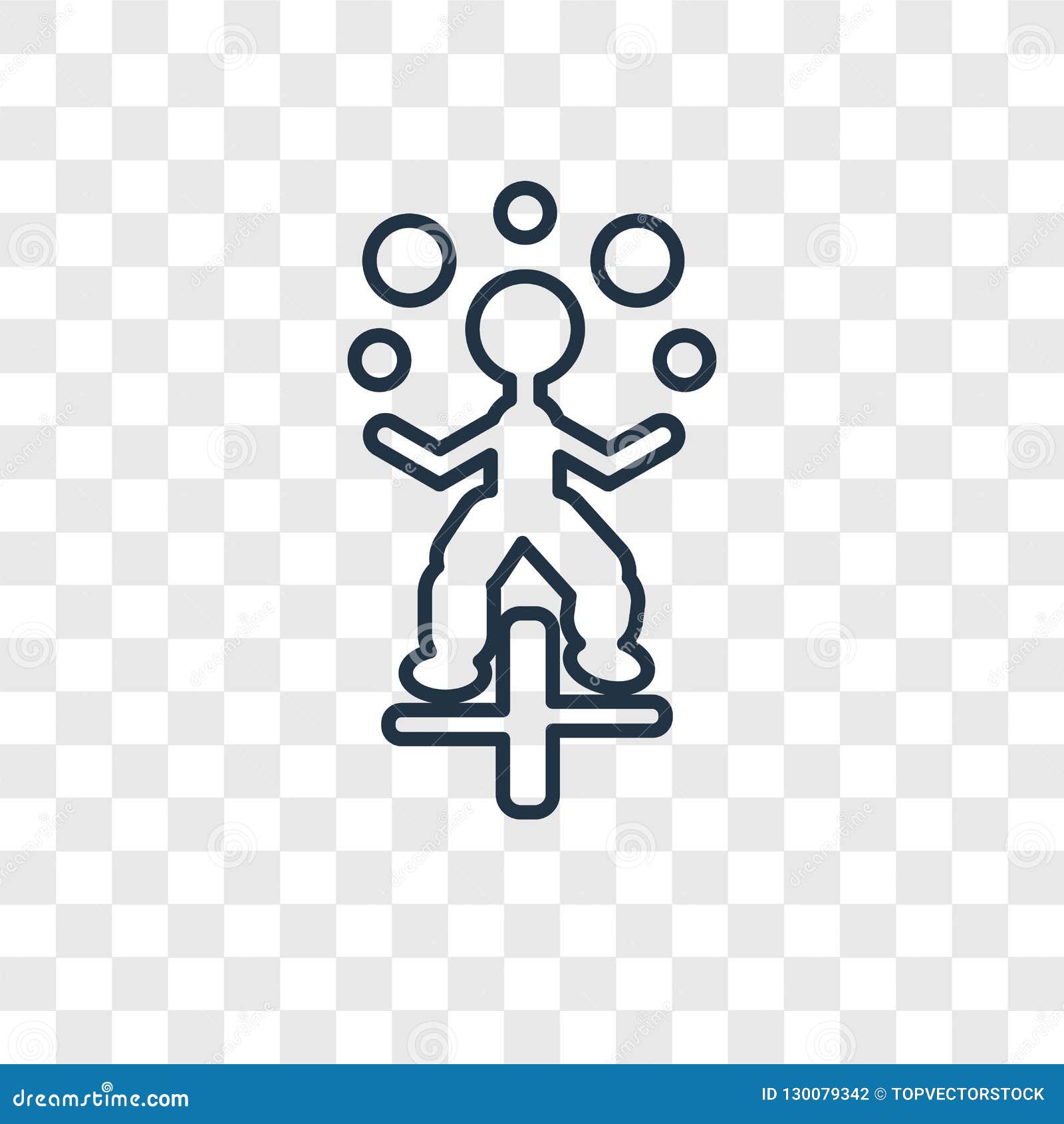 Juggler Linear Icon. Modern Outline Juggler Logo Concept On Whit Vector ...