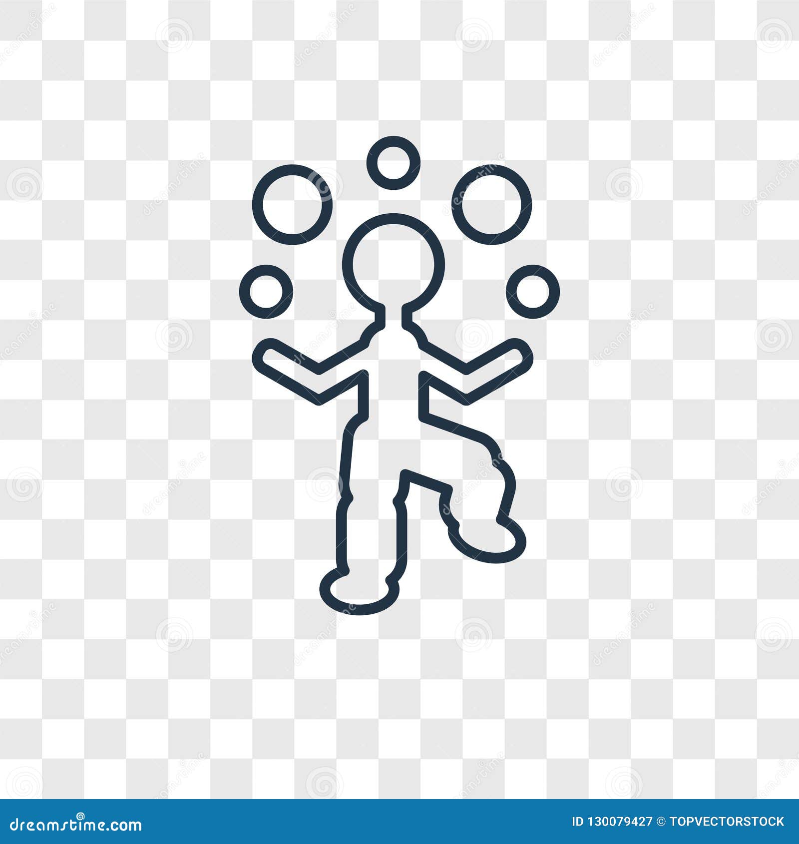 Juggler Linear Icon. Modern Outline Juggler Logo Concept On Whit Vector ...