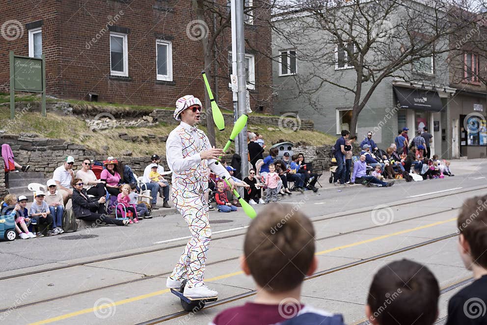A Juggler Performs at the Beaches Easter Parade 2017 on Queen St. East ...