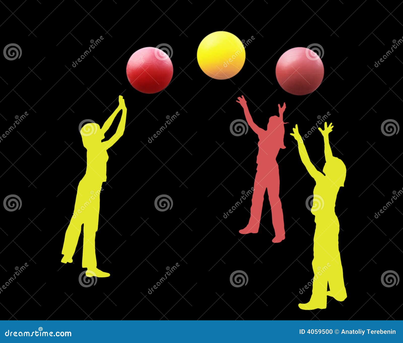 Jugglers. stock illustration. Illustration of woman, person - 4059500