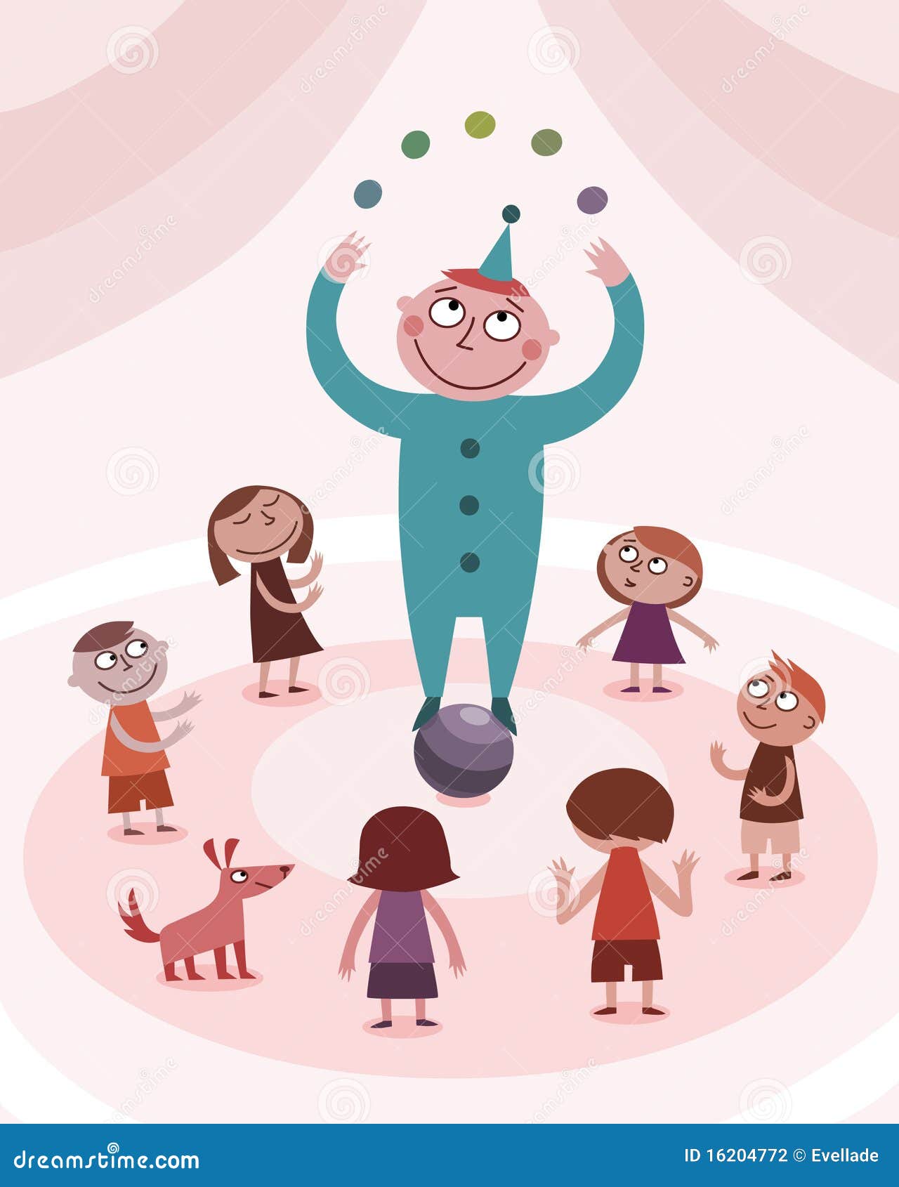 Juggling boy and kids stock vector. Illustration of juggling - 16204772