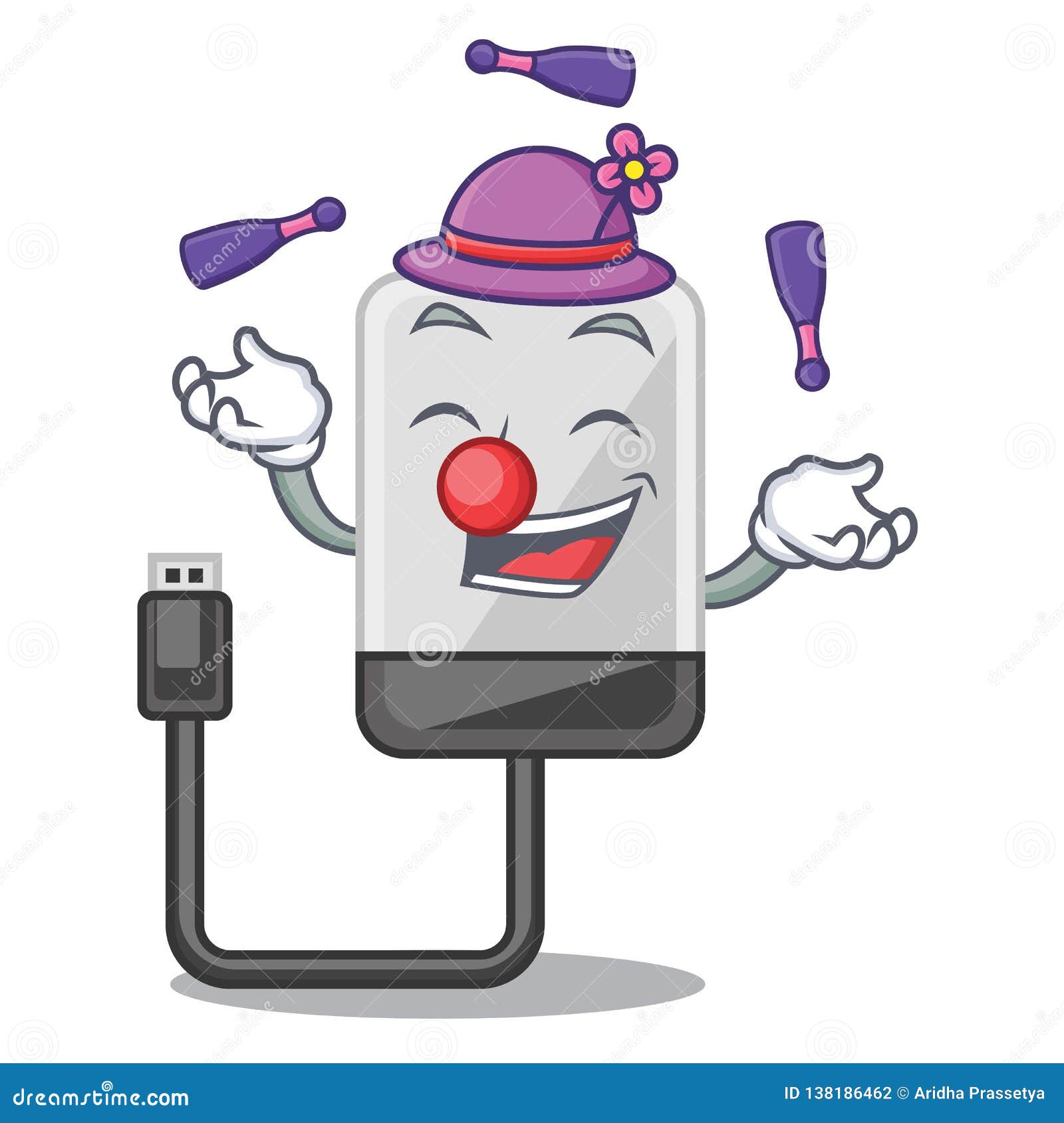 Juggling Cartoon Hard Drive in the Bag Stock Vector - Illustration of ...