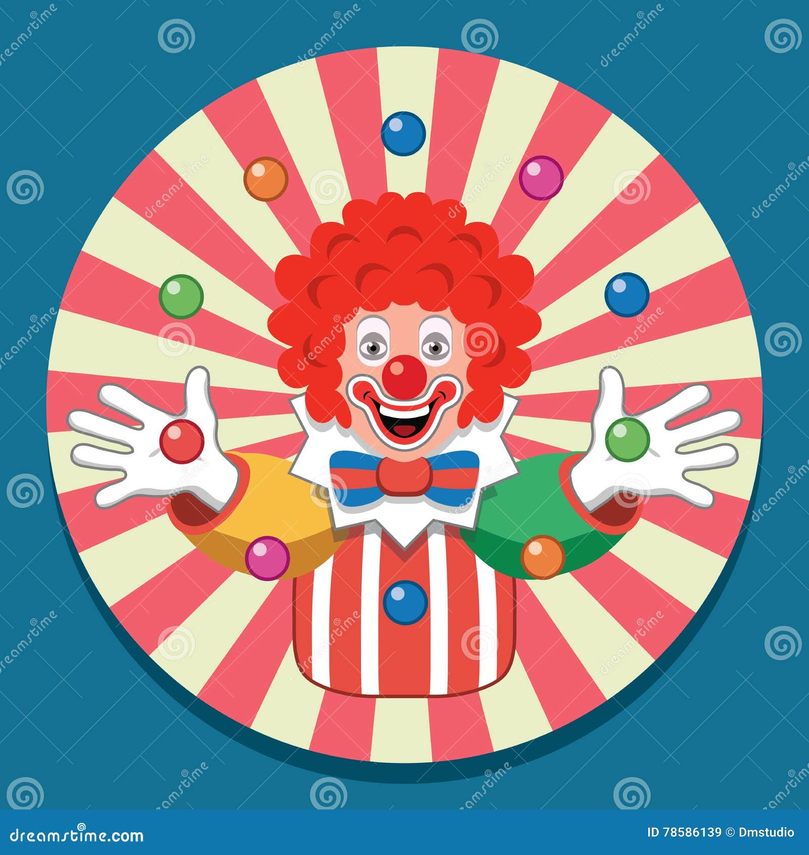 Juggling Circus Clown, Vector Stock Vector - Illustration of circus ...
