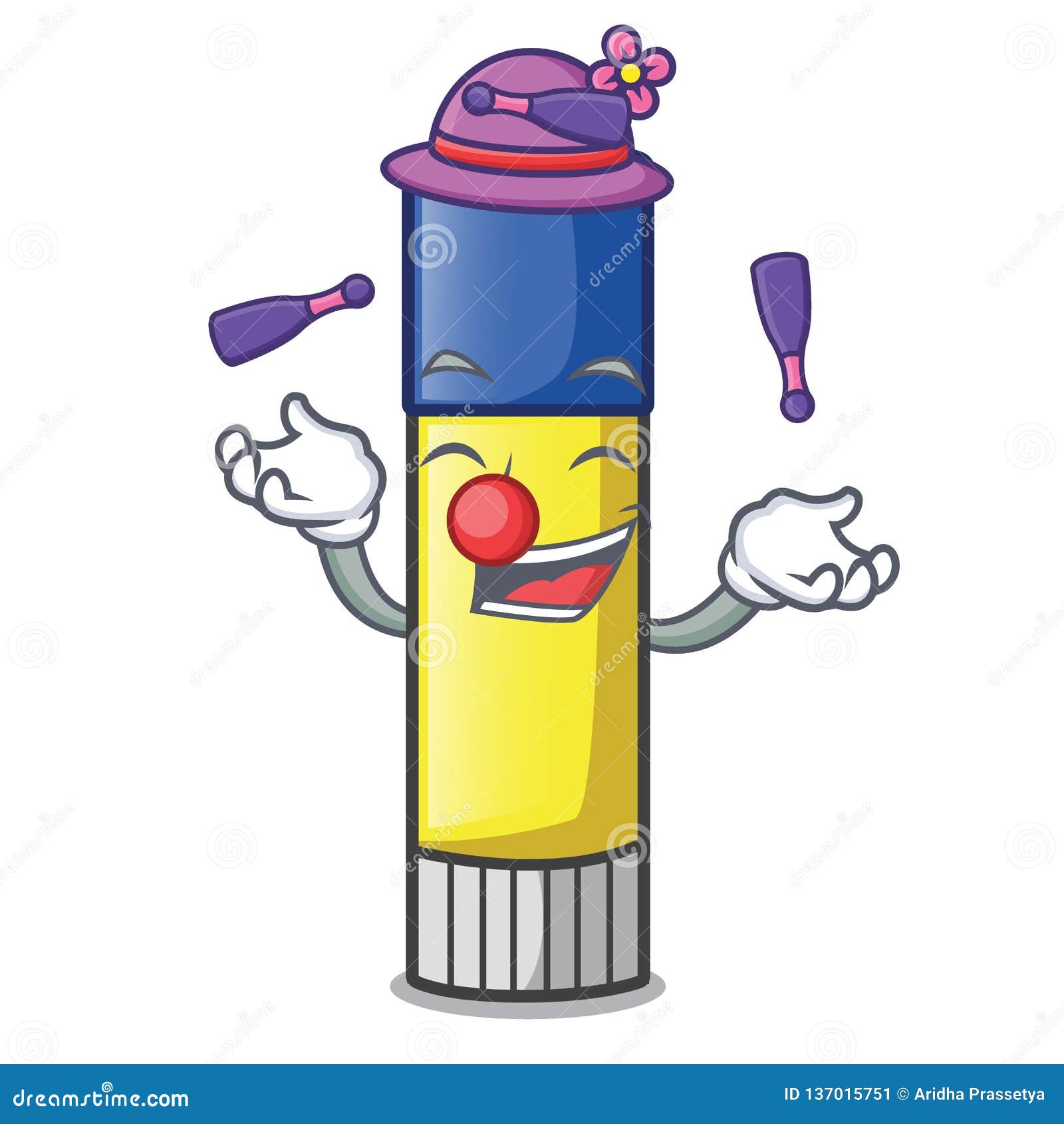 Juggling Cute Cartoon on the Glue Stick Stock Vector - Illustration of ...