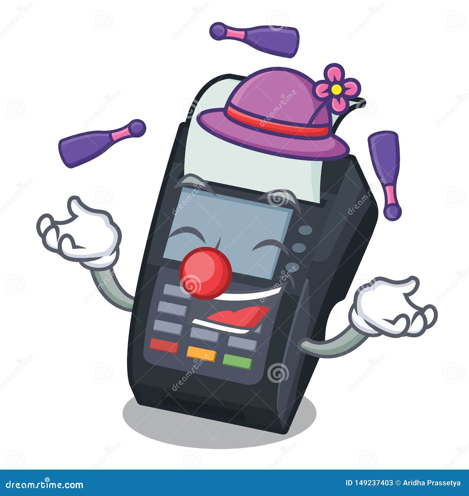 Juggling EDC Machine on the Character Cardboard Stock Vector ...