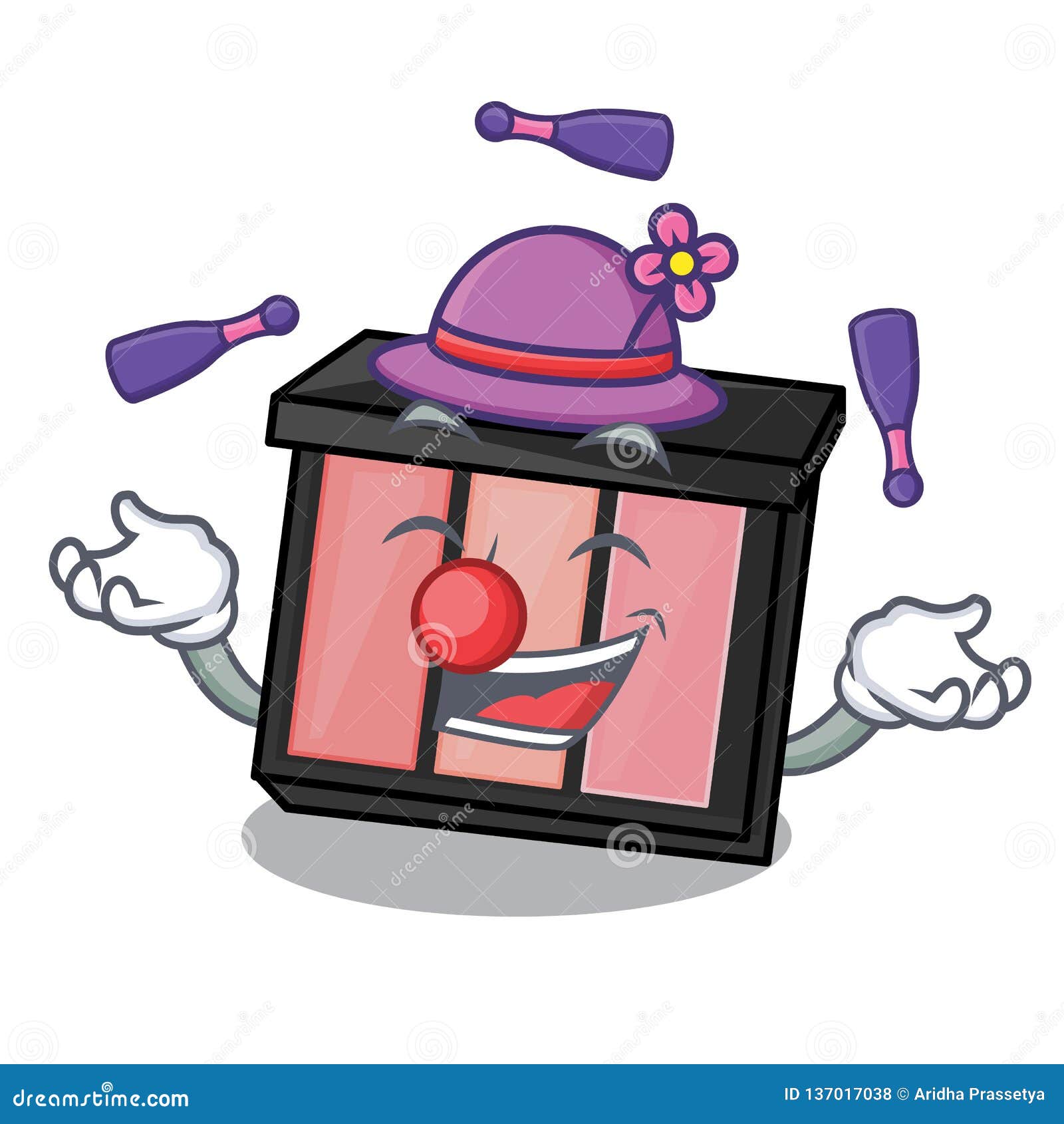 Juggling Eye Shadow Above Character Dressing Table Stock Vector ...