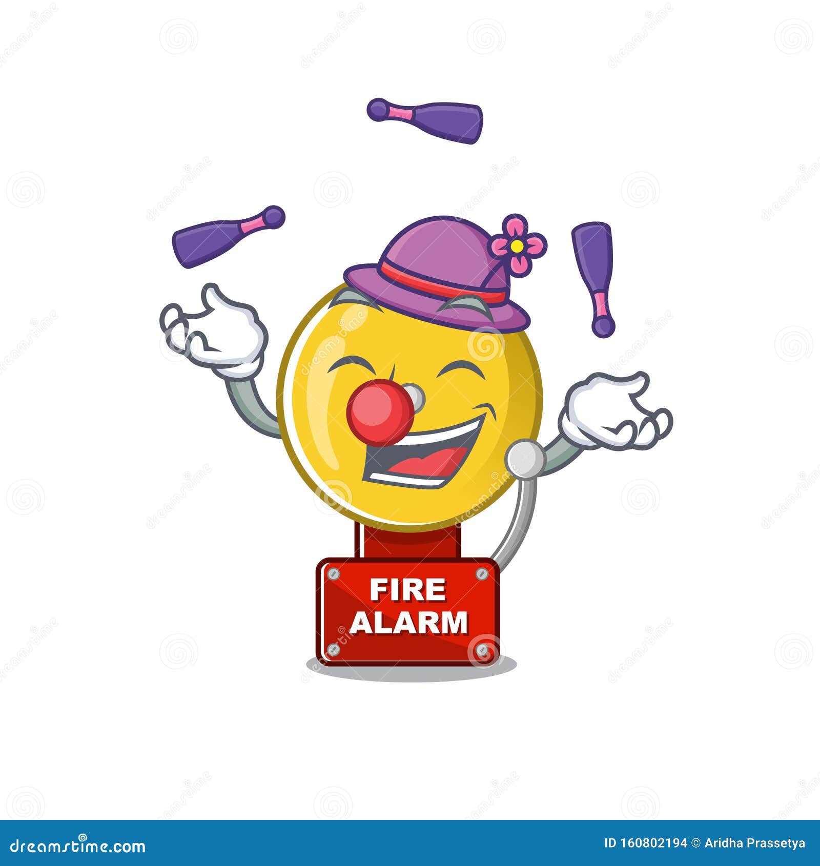 Juggling Fire Alarm in the a Cartoon Stock Vector - Illustration of ...