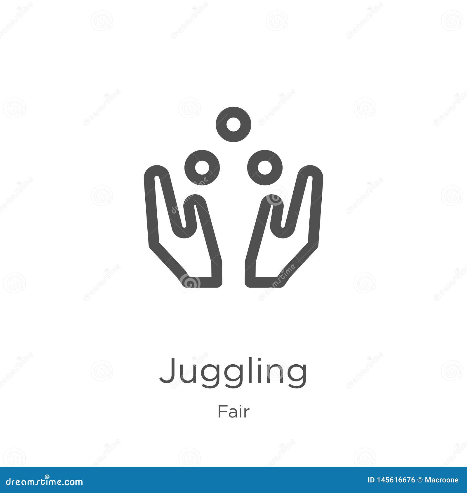 Juggling Icon Vector from Fair Collection. Thin Line Juggling Outline ...