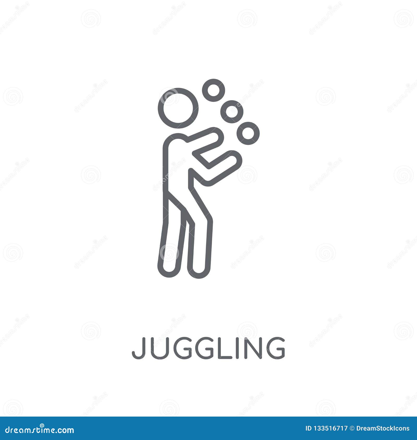 Juggling Linear Icon. Modern Outline Juggling Logo Concept on Wh Stock ...