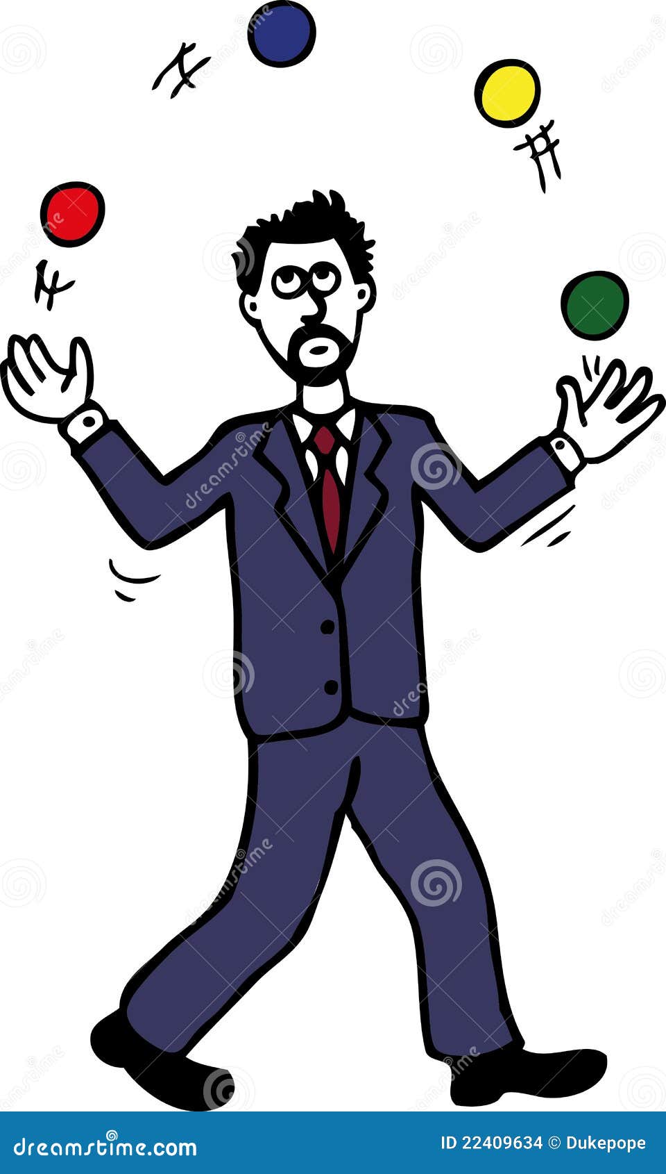 Juggling Man stock vector. Illustration of time, juggling - 22409634