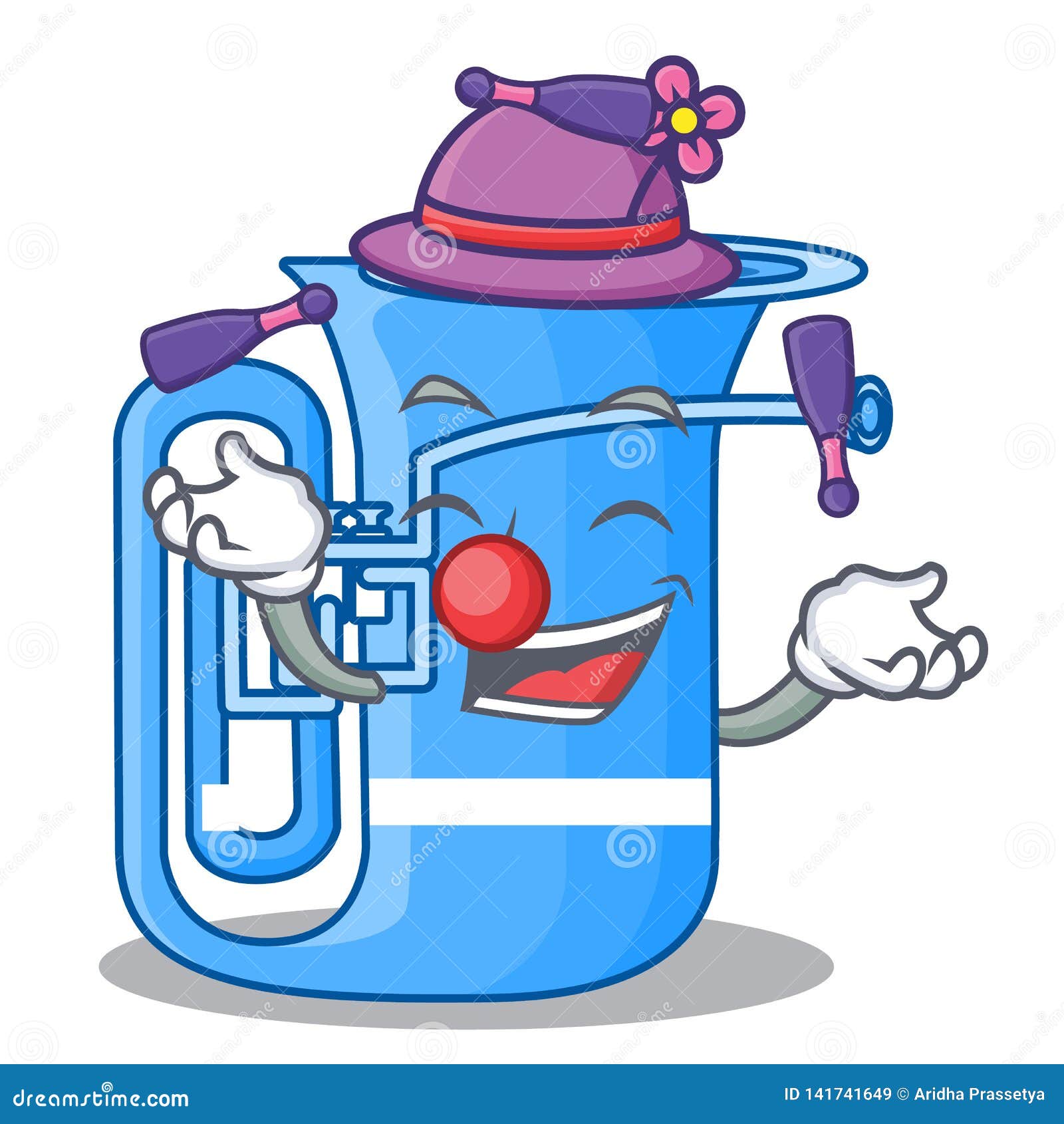Juggling Miniature Tuba in the Shape Cartoon Stock Vector ...