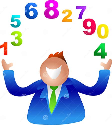 Juggling numbers stock illustration. Illustration of icon - 374389
