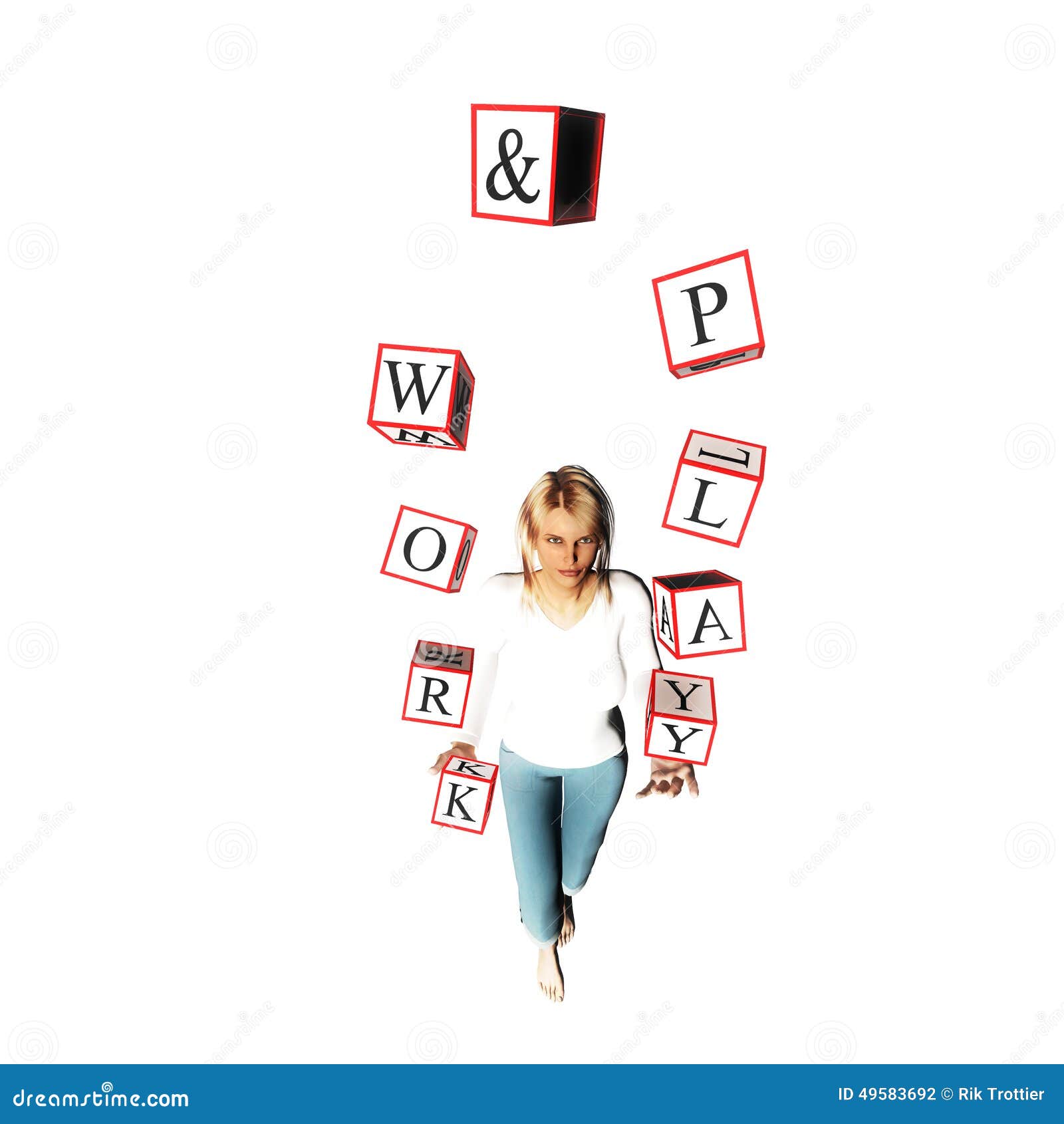 Juggling Work and Play stock illustration. Illustration of concept ...