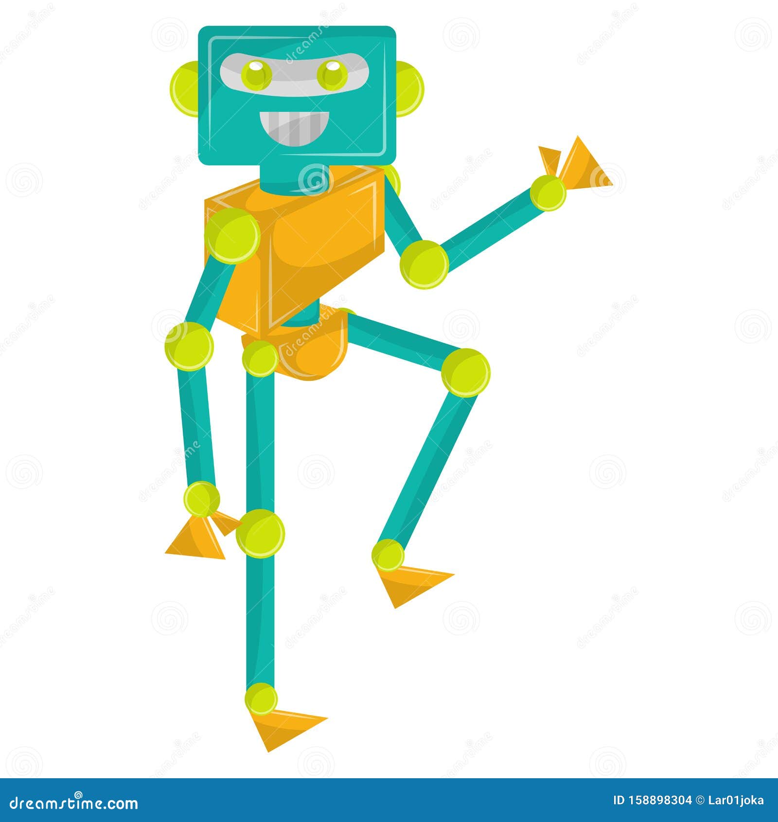 Juguete robot feliz ilustración del vector. Ilustración de futuro ...