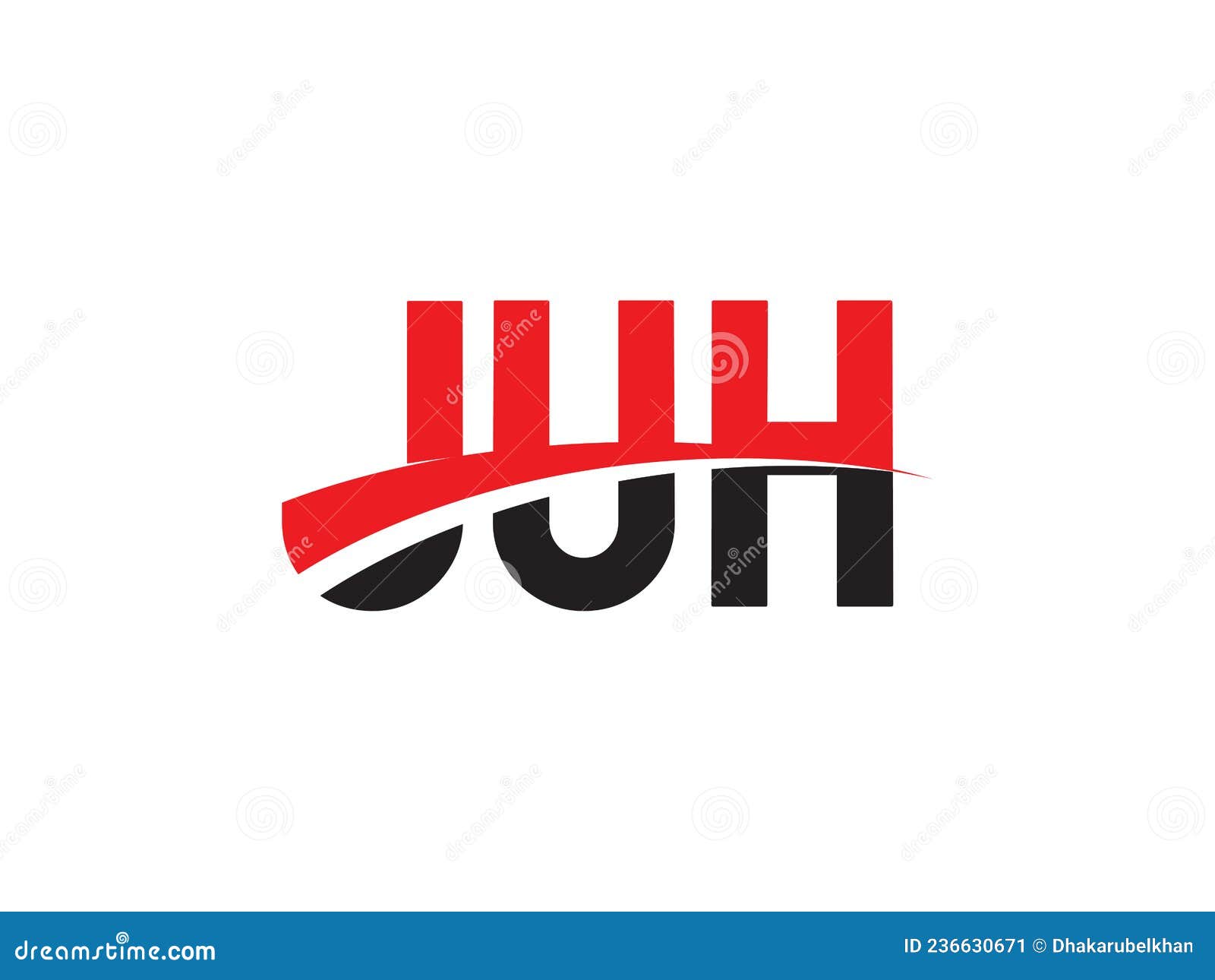JUH Letter Initial Logo Design Vector Illustration Stock Vector ...