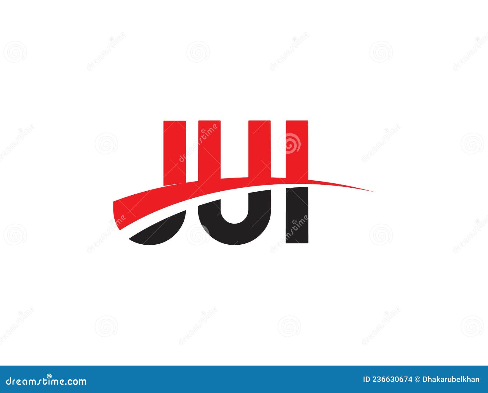 JUI Letter Initial Logo Design Vector Illustration Stock Vector ...
