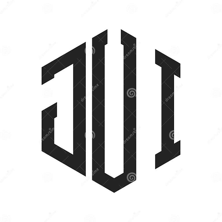 JUI Logo Design. Initial Letter JUI Monogram Logo Using Hexagon Shape ...