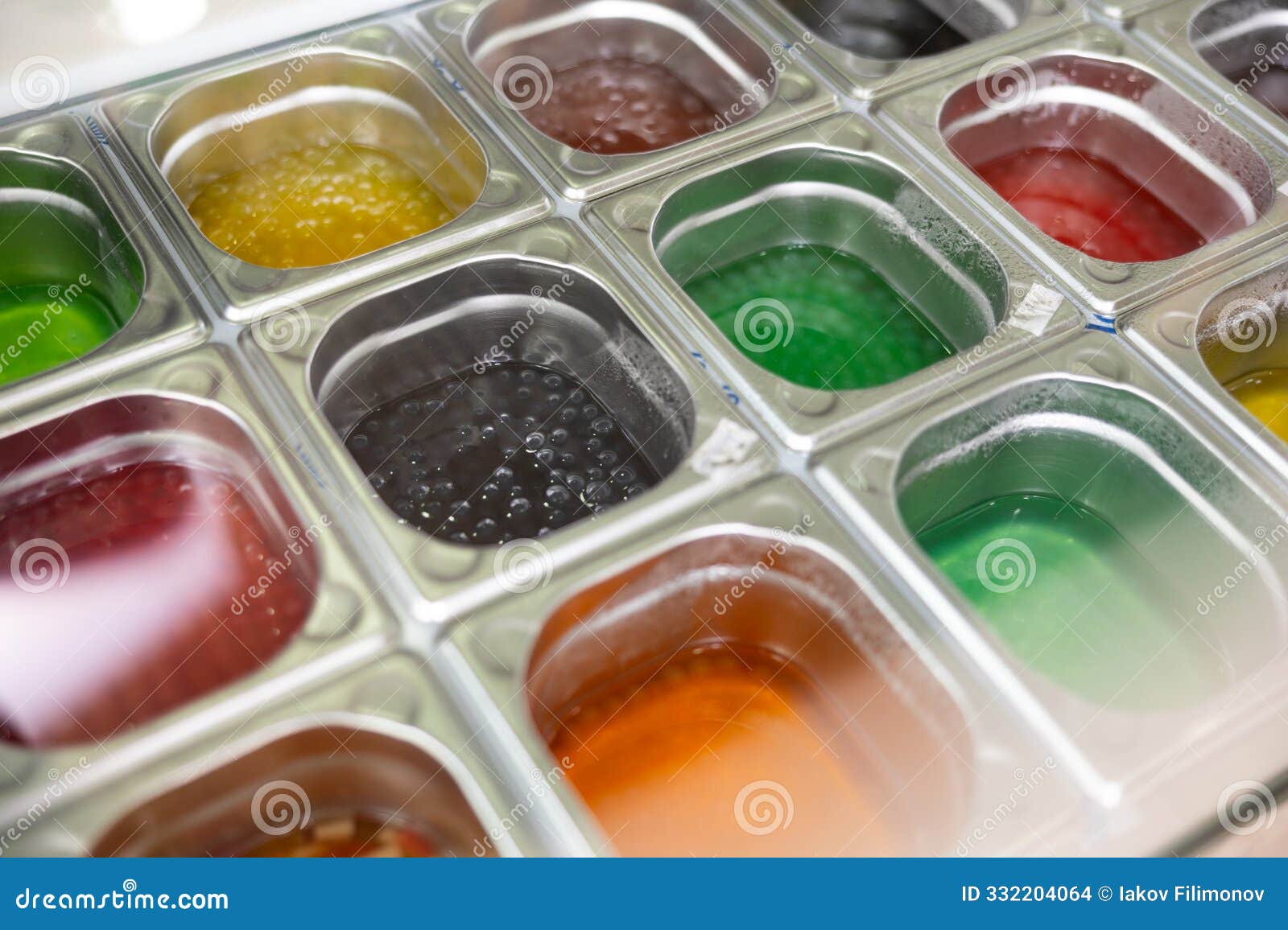 Juice Balls for Bubble Tea in Containers Stock Photo - Image of ...