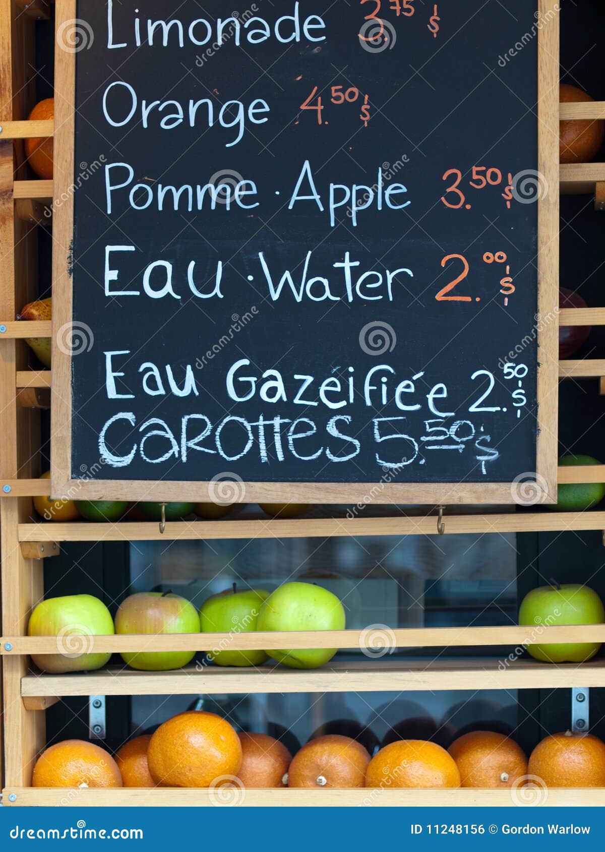 Juice Bar Menu stock photo. Image of list, board, frame - 11248156