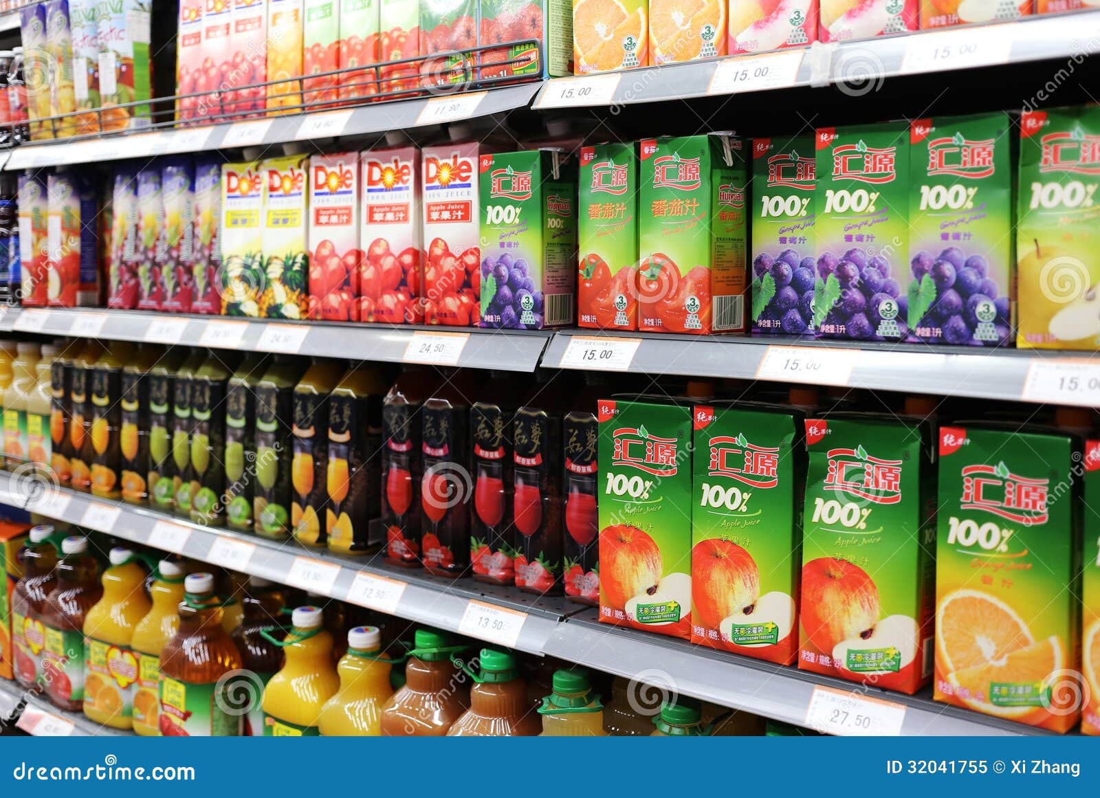 Juice and Beverages in Supermarket Editorial Image - Image of china ...