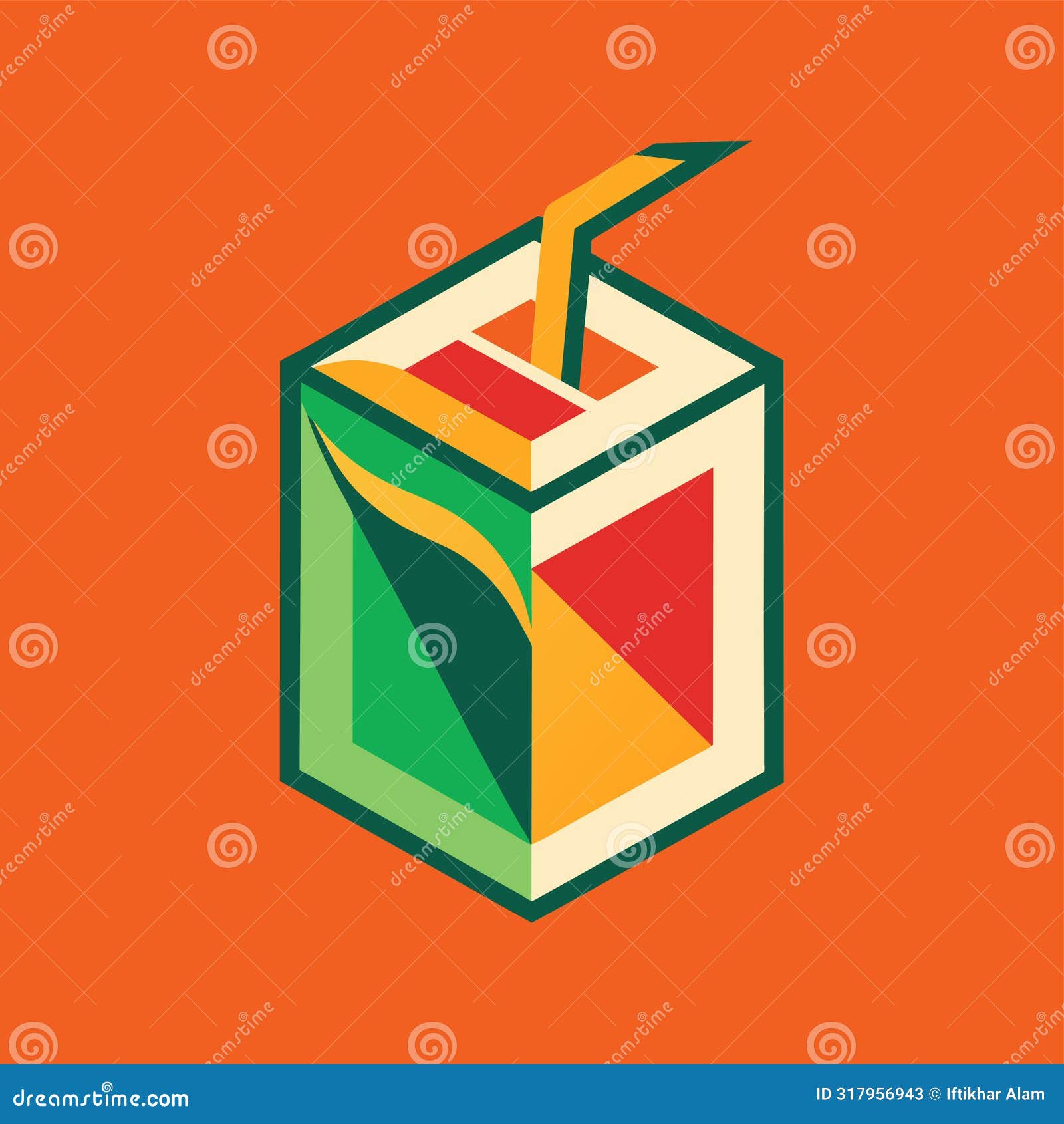 Juice Box with Straw Sticking Out, a Modern Interpretation of a Juice ...