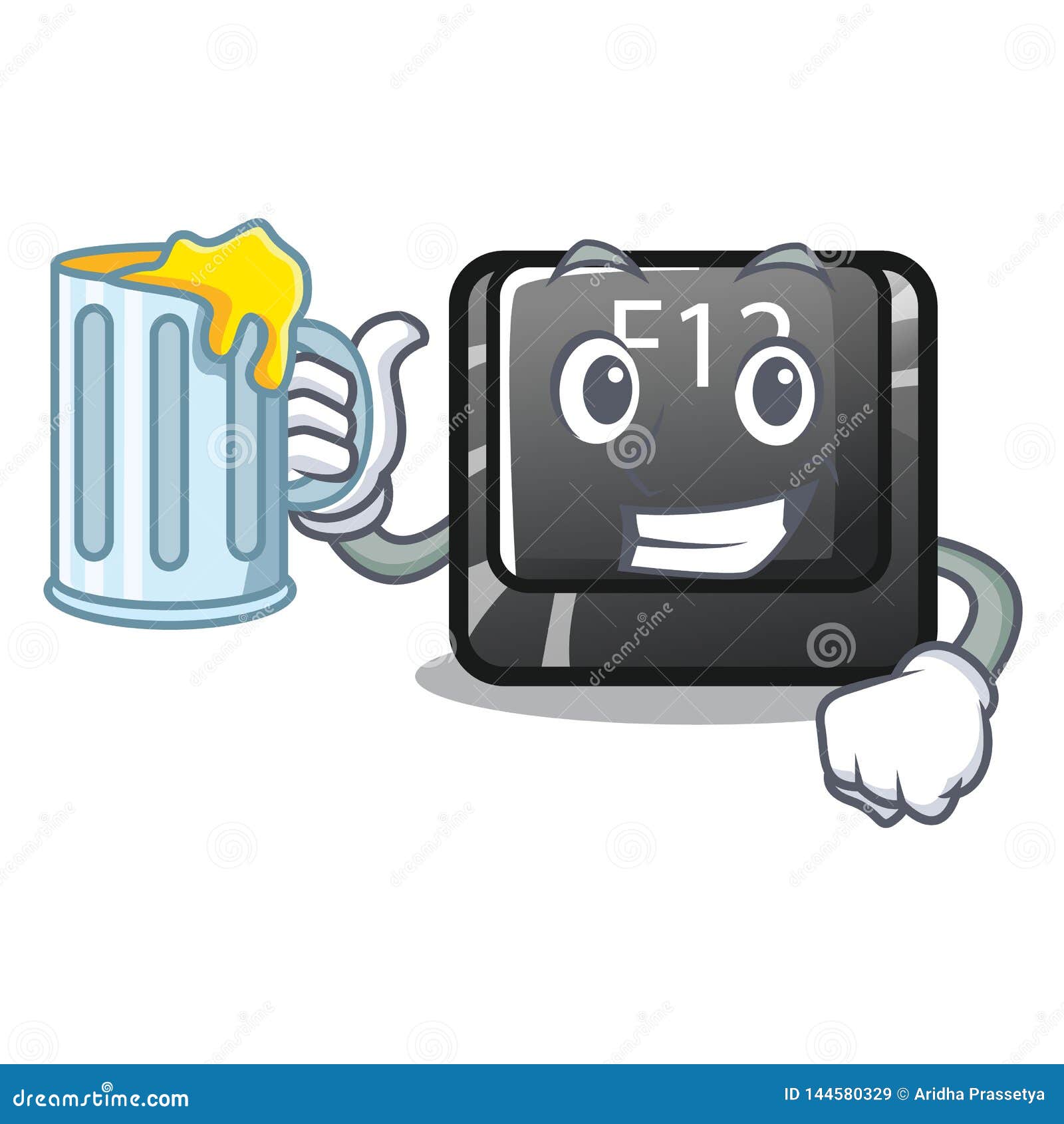 With Juice Button F12 in the Cartoon Shape Stock Vector - Illustration ...