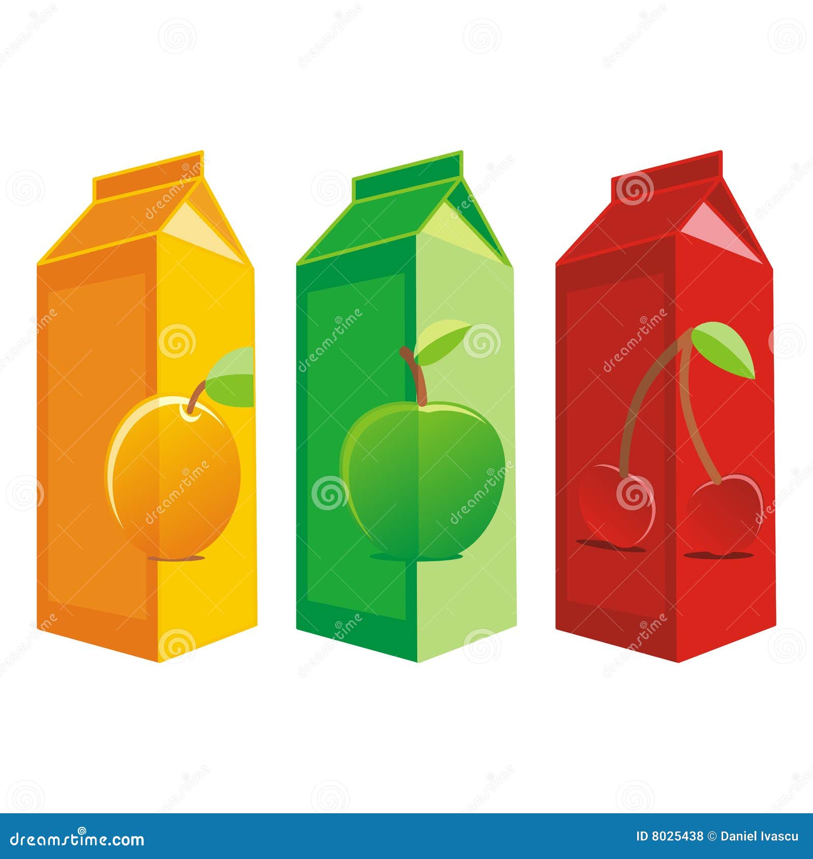 Juice carton boxes stock vector. Illustration of breakfast - 8025438