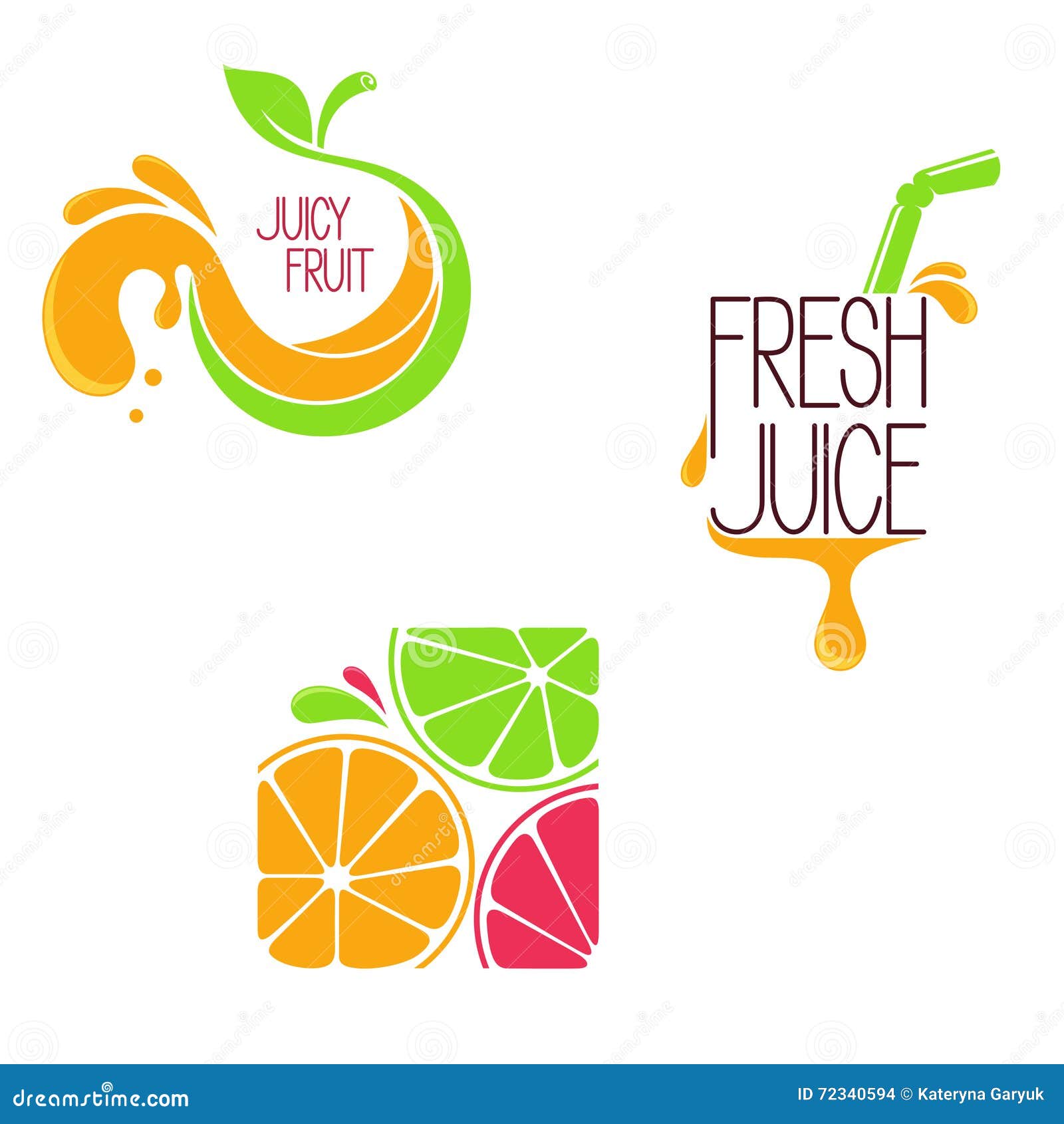 Juice concept icons stock vector. Illustration of icon - 72340594