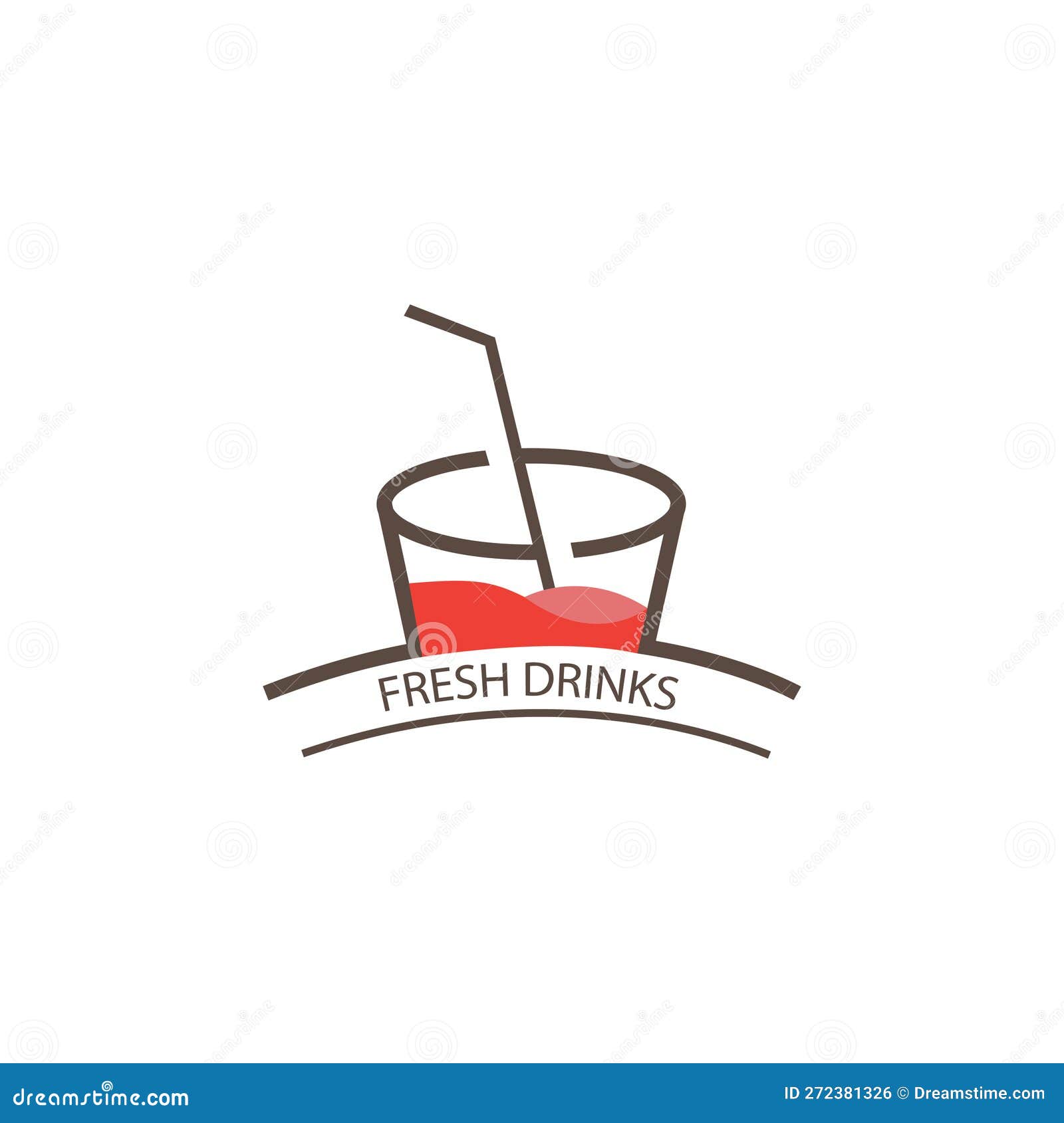 Juice Drink Logo Design Abstract Line Vector Illustration Stock Vector ...