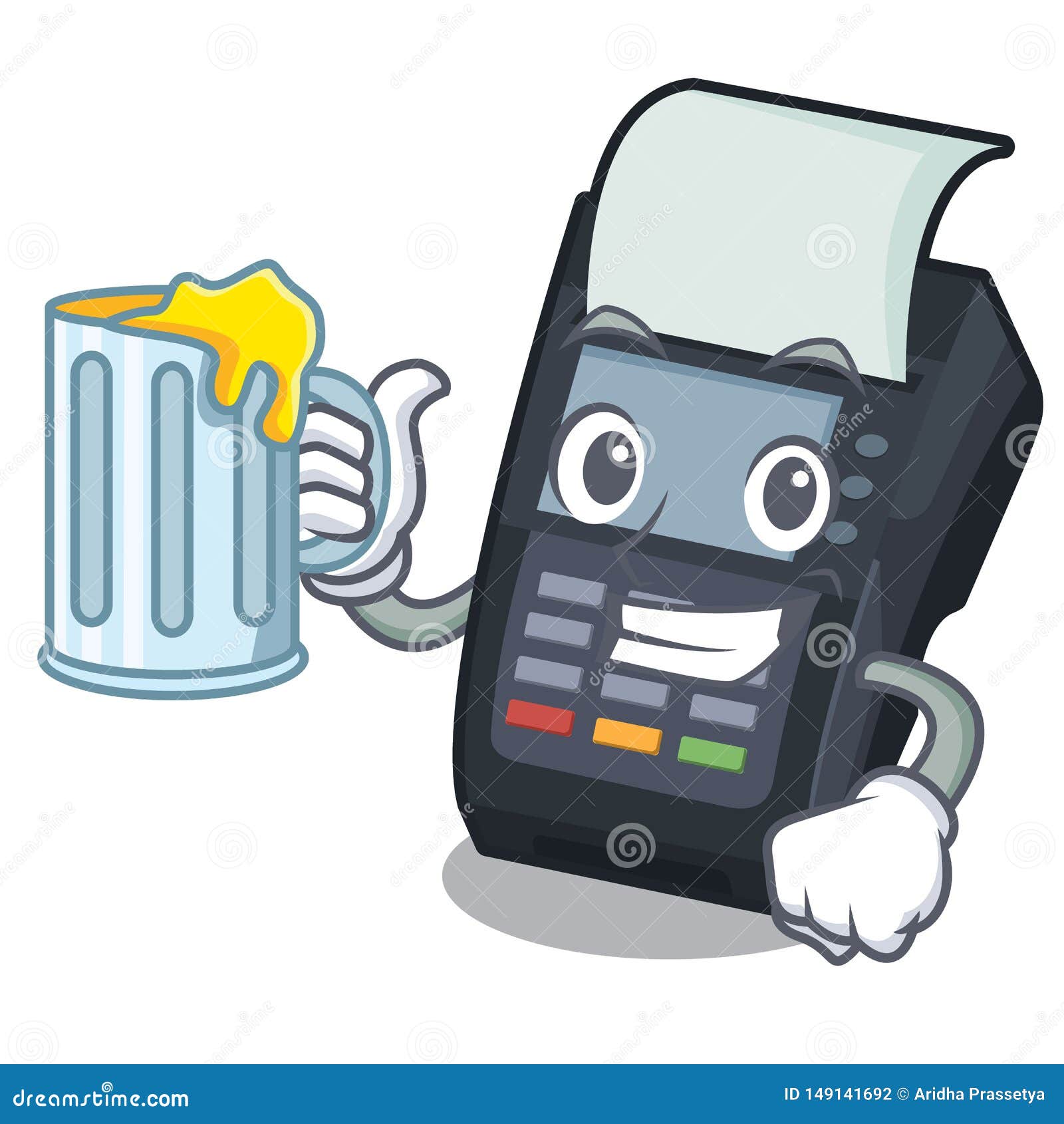 With Juice EDC Machine in the Cartoon Shape Stock Vector - Illustration ...