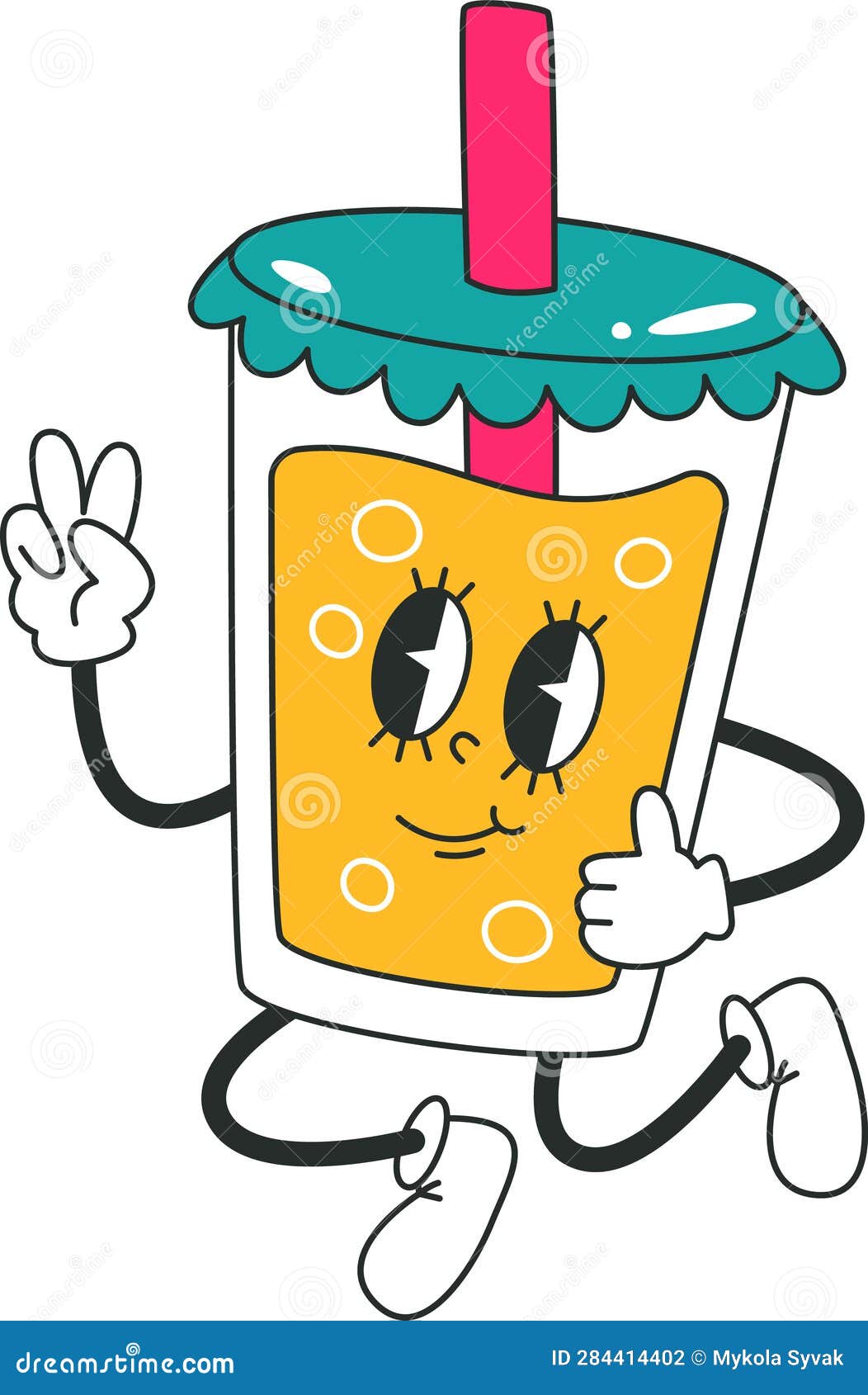 Juice Glass Character stock vector. Illustration of hand - 284414402