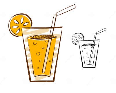 Juice Glass Illustration stock vector. Illustration of drink - 35855884
