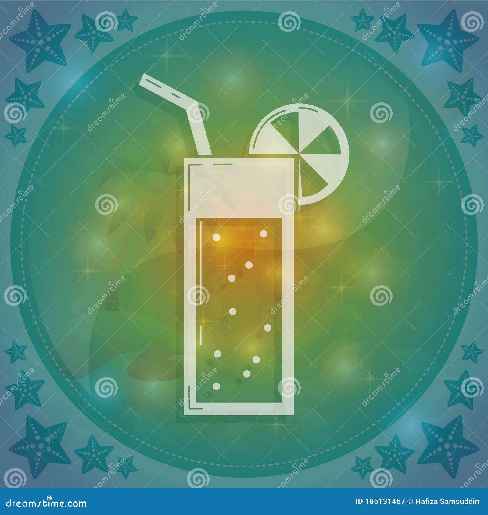 Juice Glass. Vector Illustration Decorative Design Stock Illustration ...