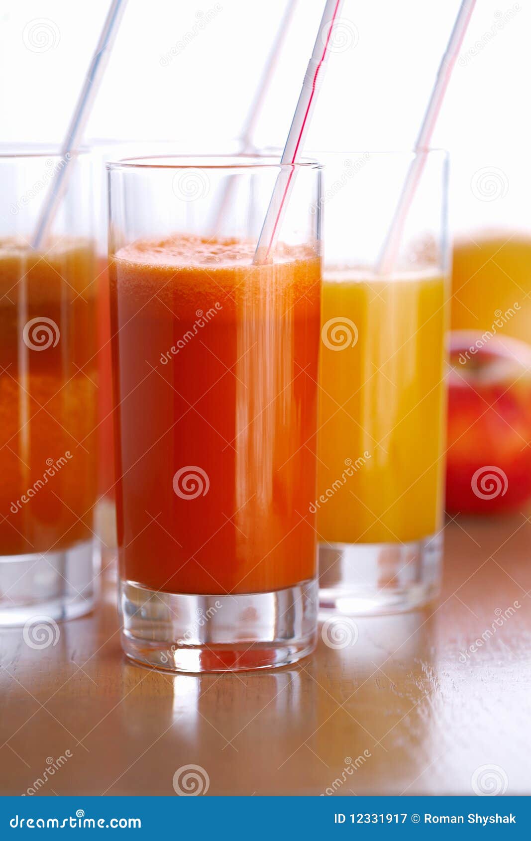 Juice in Glasses. stock image. Image of yellow, juice - 12331917