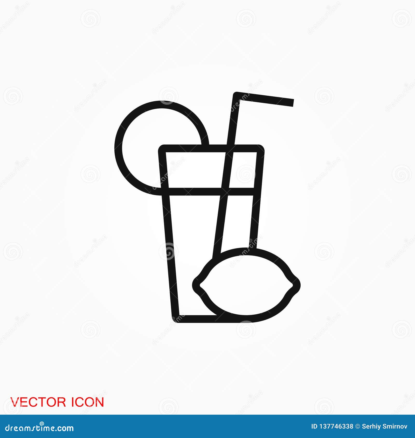 Juice Icon Logo, Illustration, Vector Sign Symbol for Design Stock ...