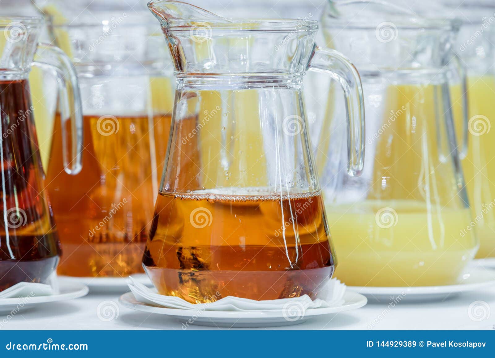 Juice in Jugs is on the Table Stock Image - Image of decanter, fruit ...