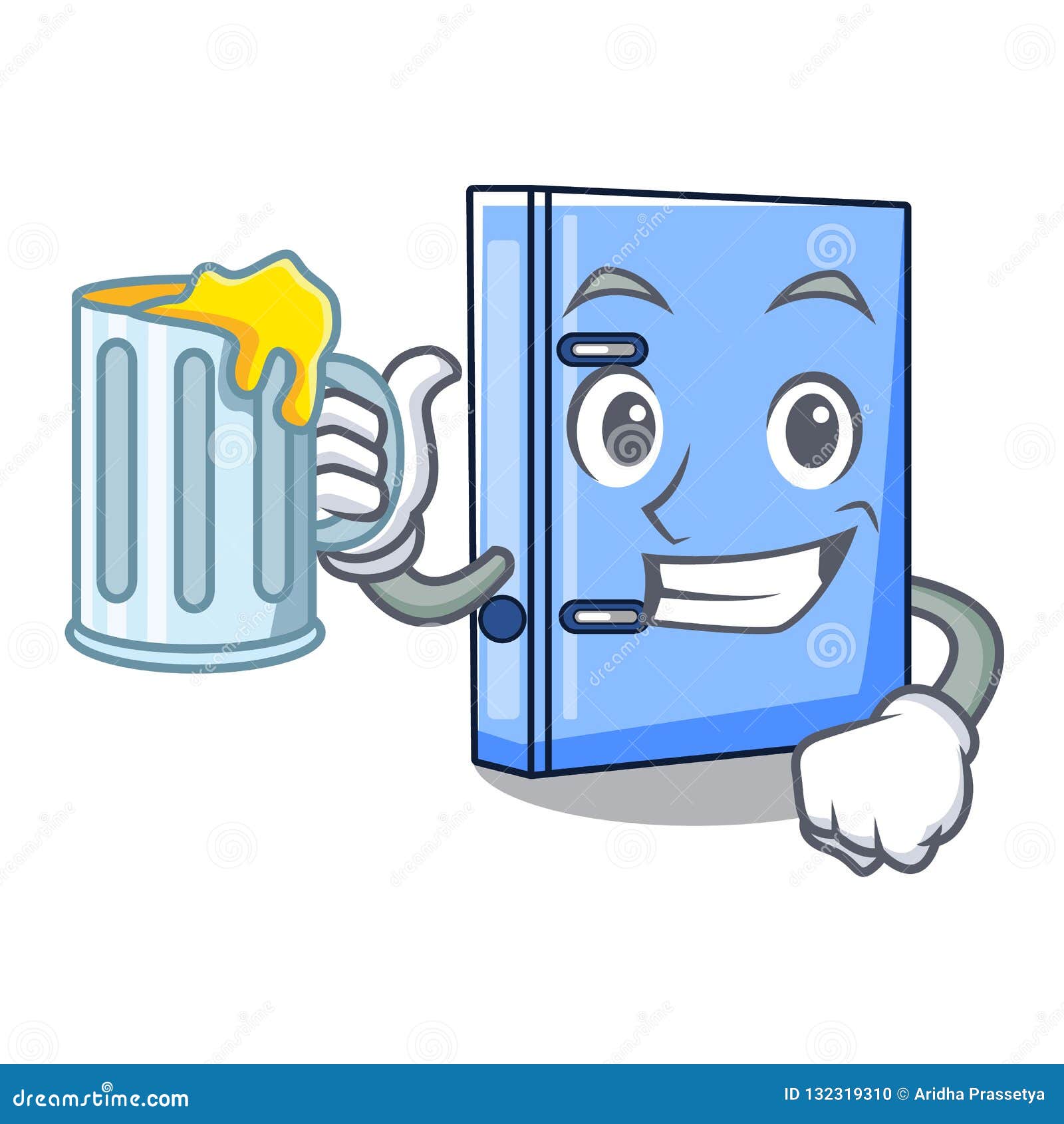 With Juice Office Binder Mascot Blank Copy Book Stock Vector ...