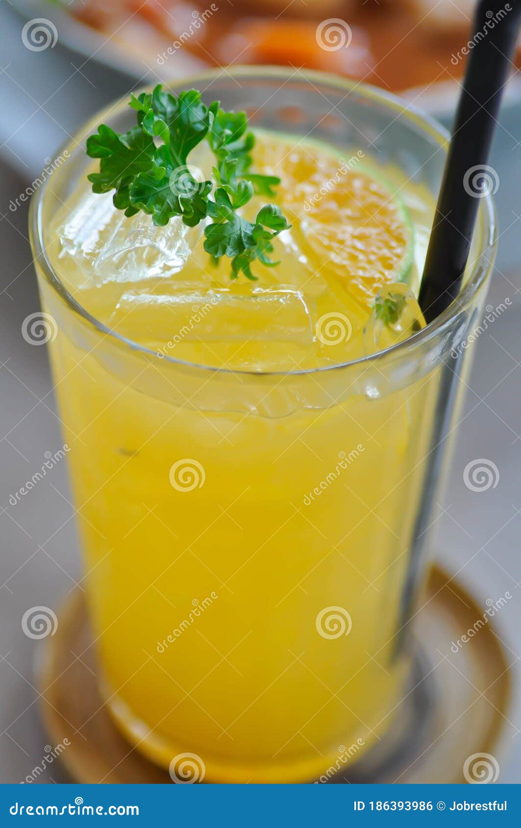Juice, orange juice stock photo. Image of straw, beverage - 186393986