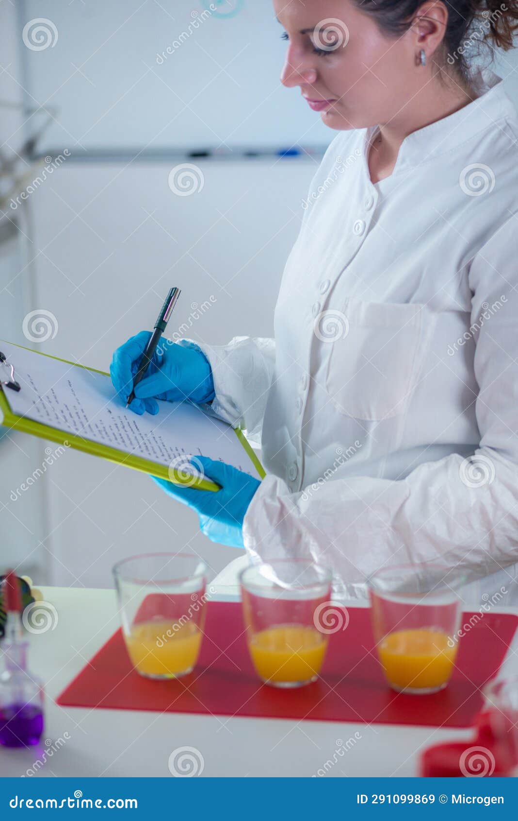 Juice Quality Control Inspection in Lab Stock Image - Image of ...