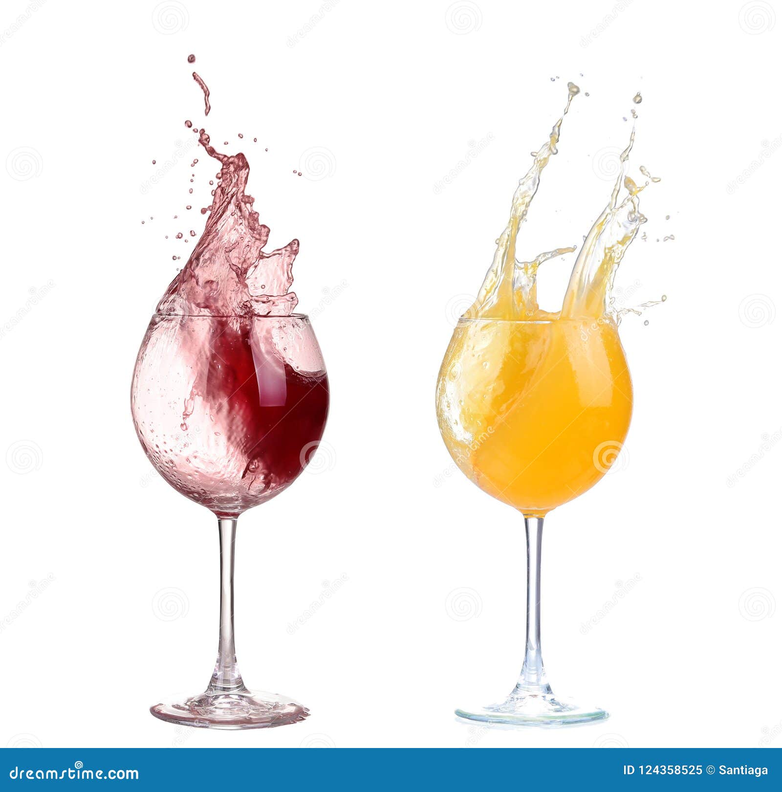 Juice Splash Collection on a White Background Stock Image - Image of ...