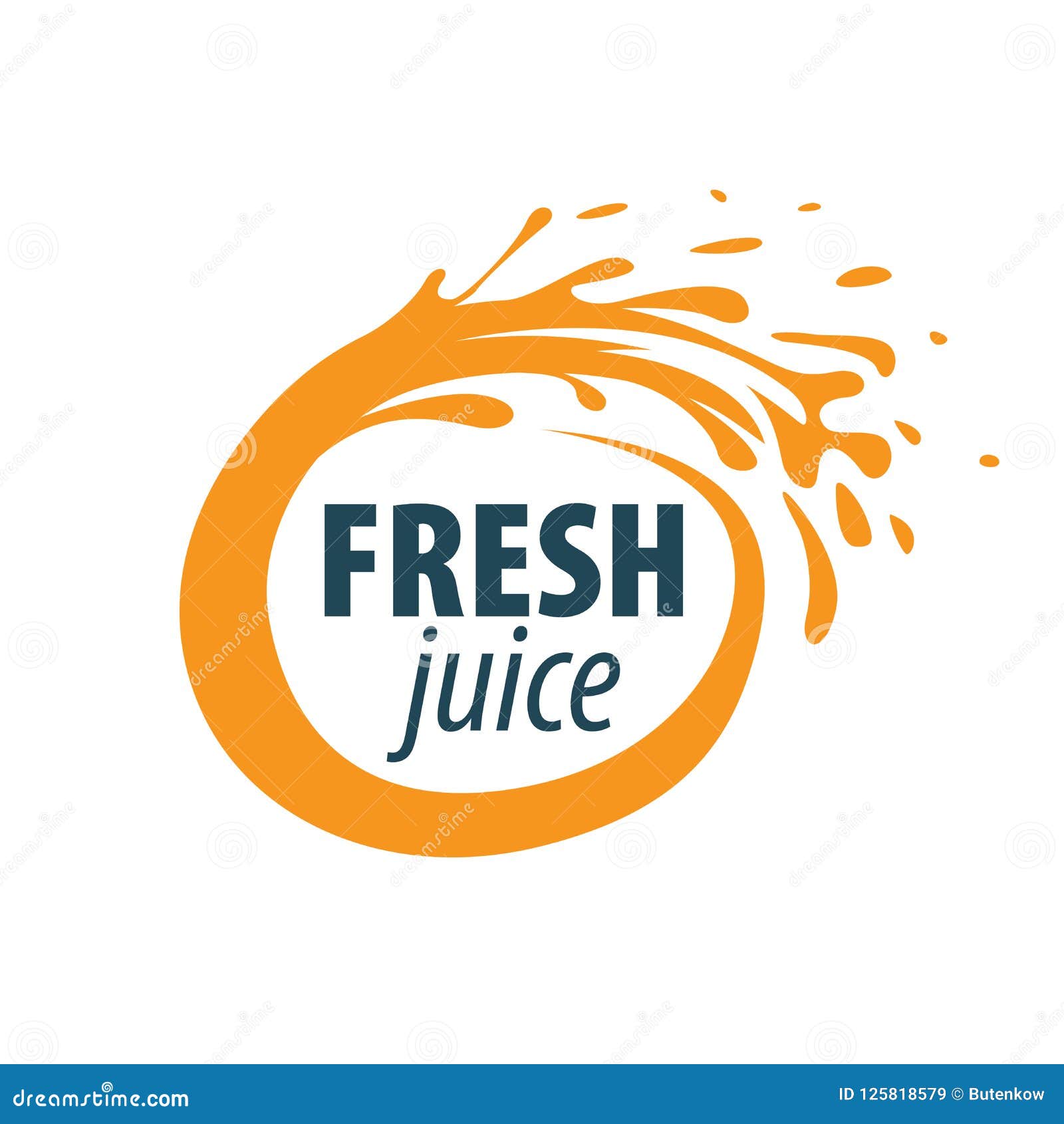 Juice splash vector sign stock vector. Illustration of orange - 125818579