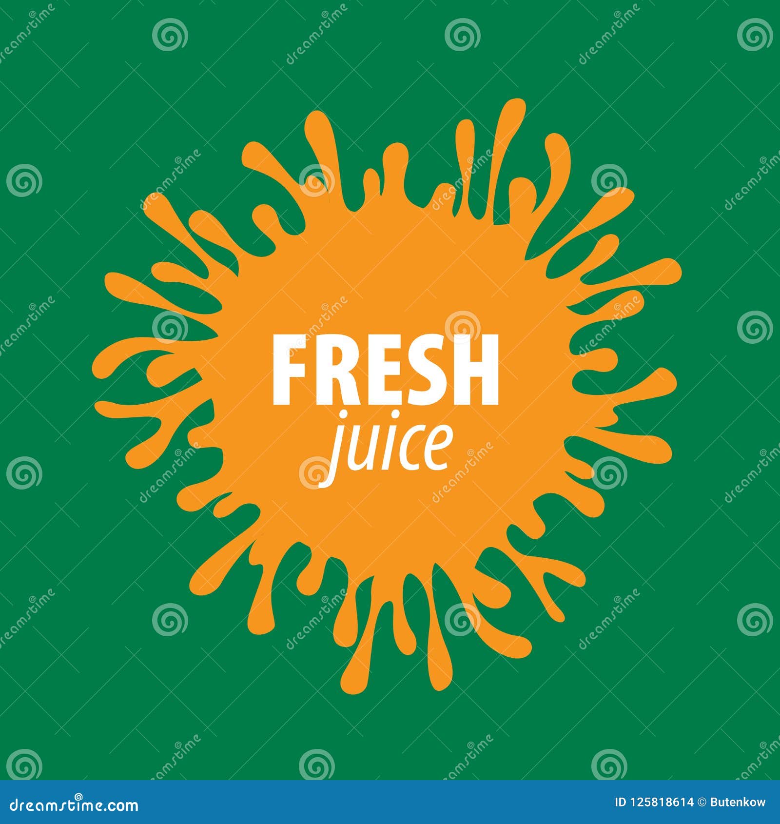 Juice splash vector sign stock vector. Illustration of juice - 125818614
