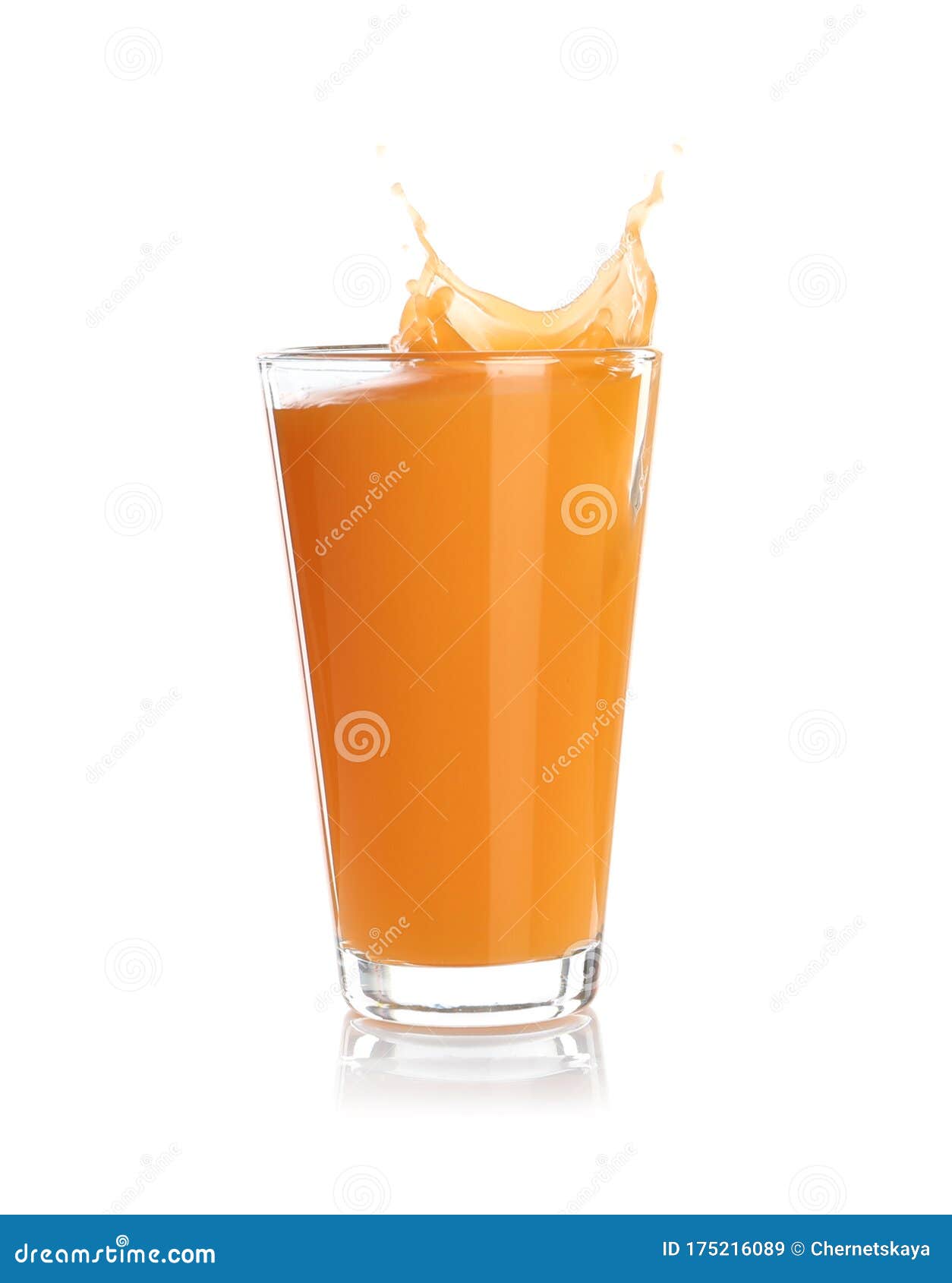 Juice Splashing Out of Glass Isolated on White Stock Image - Image of ...